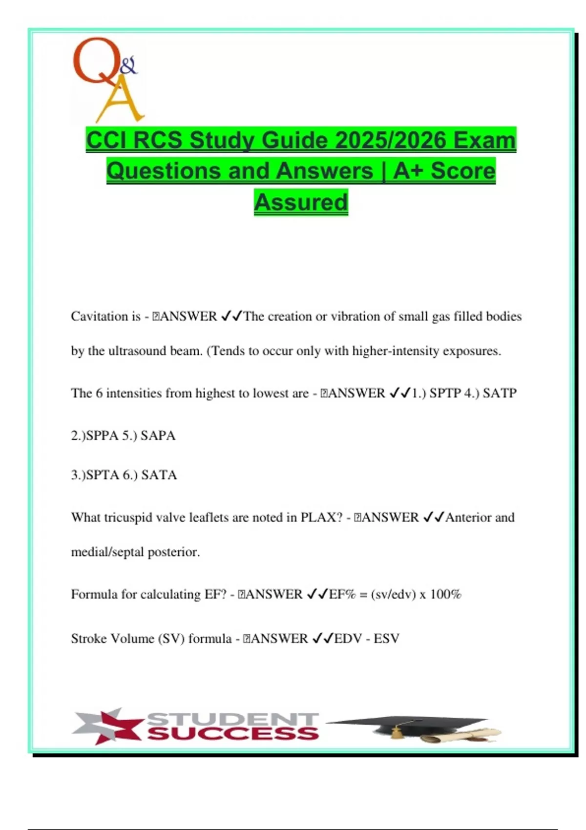 CCI RCS Study Guide 2025/2026 | 200+ Questions and Answers for ...
