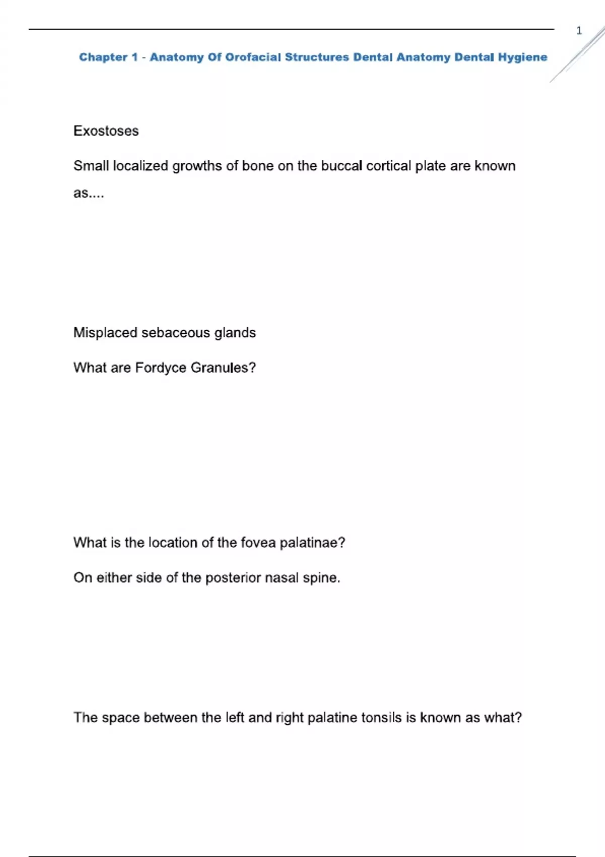 Chapter 1 - Anatomy Of Orofacial Structures Dental Anatomy Dental ...