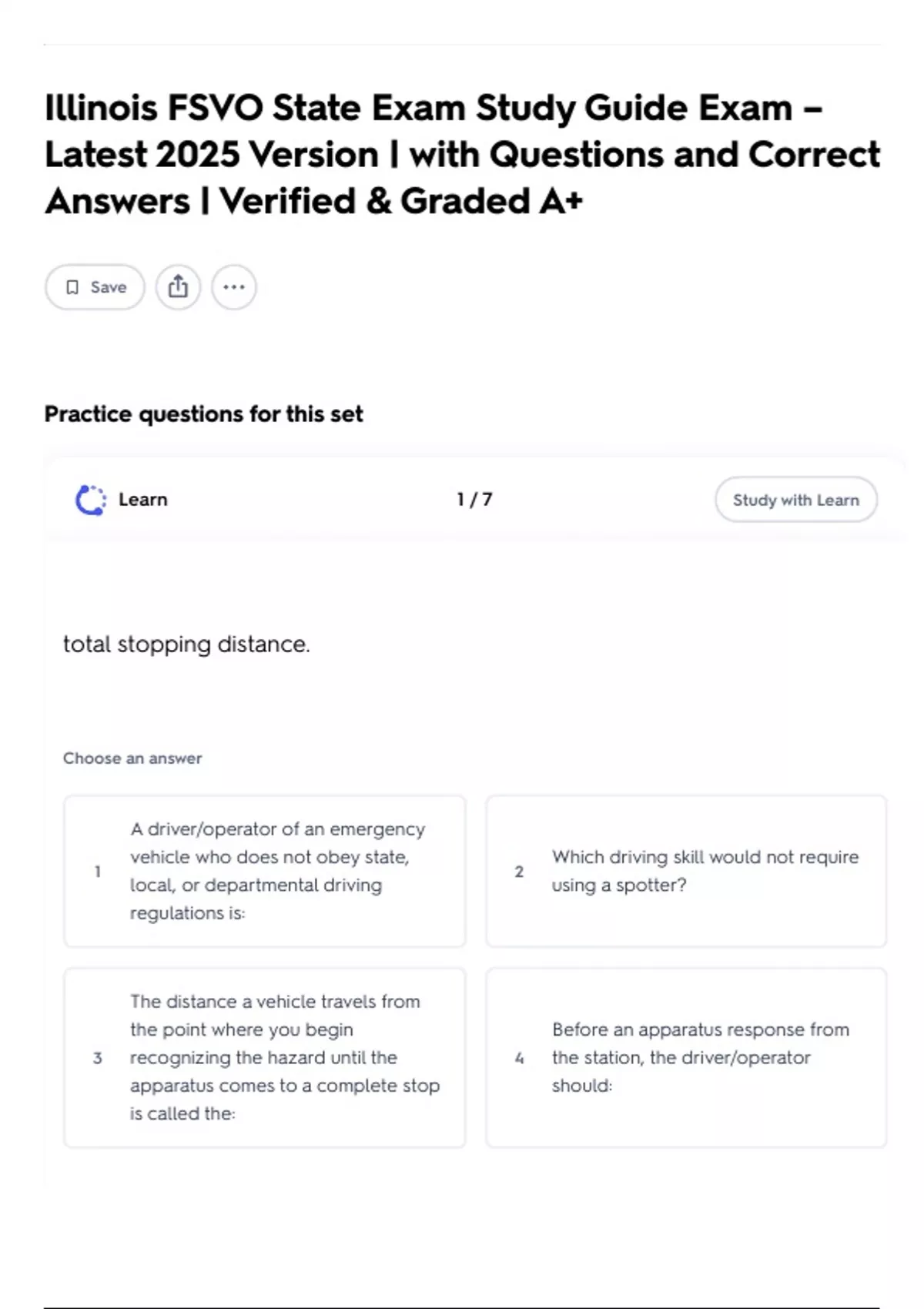 Illinois FSVO State Exam Study Guide Exam Latest 2025 Version | with ...