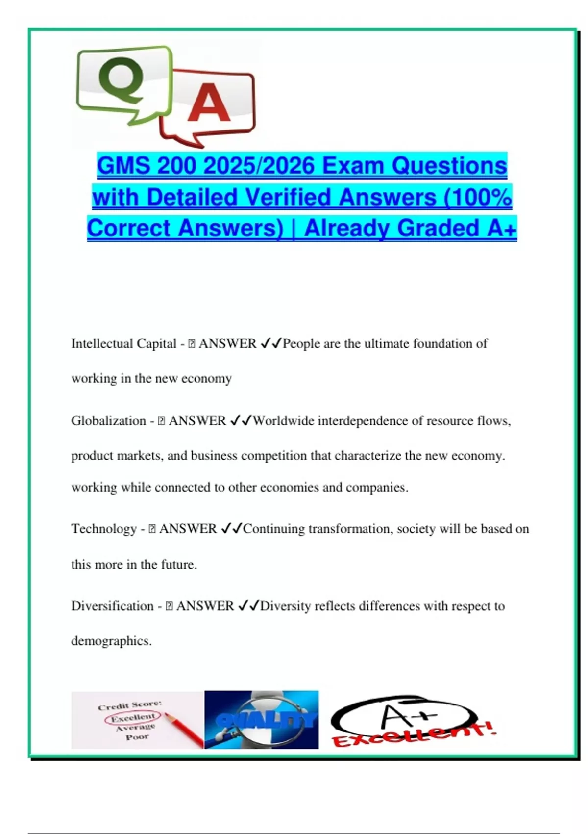 GMS 200 2025/2026 – 200+ A+ Verified Questions & Answers | Management Theories, Leadership ...