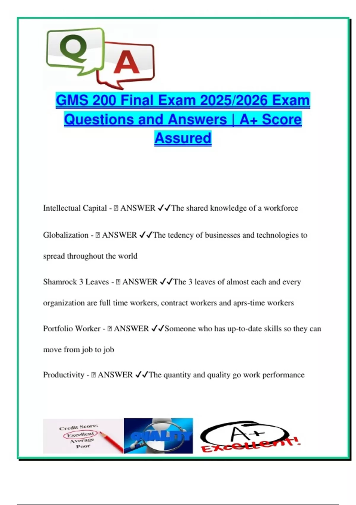 GMS 200 Final Exam 2025/2026 – 300+ Verified Flashcard Q&As | Ethics, Global Business, CSR ...