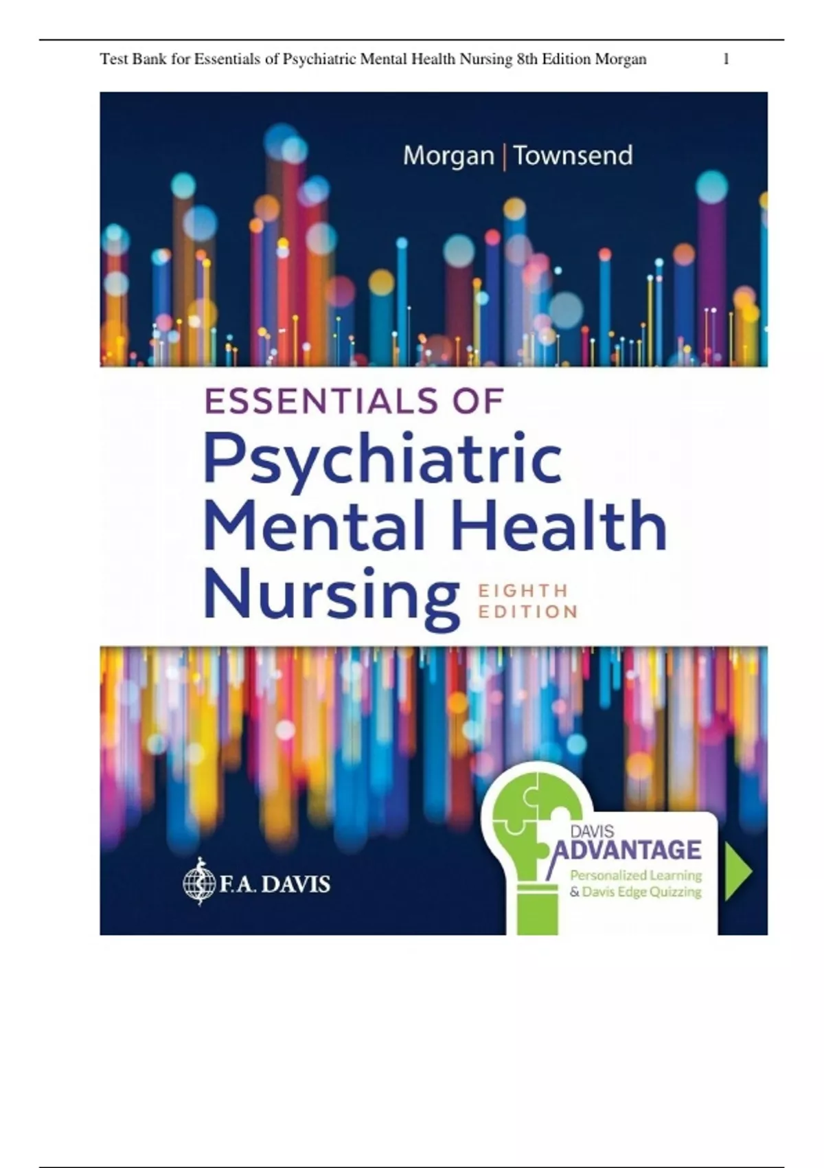 Essentials of Psychiatric Mental Health Nursing – 8th Edition by Morgan ...