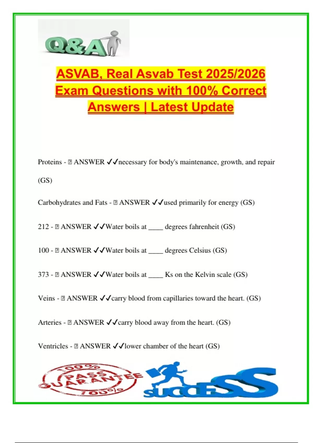 Ultimate ASVAB 2025/2026 Real Exam Pack – 300+ Verified Questions ...