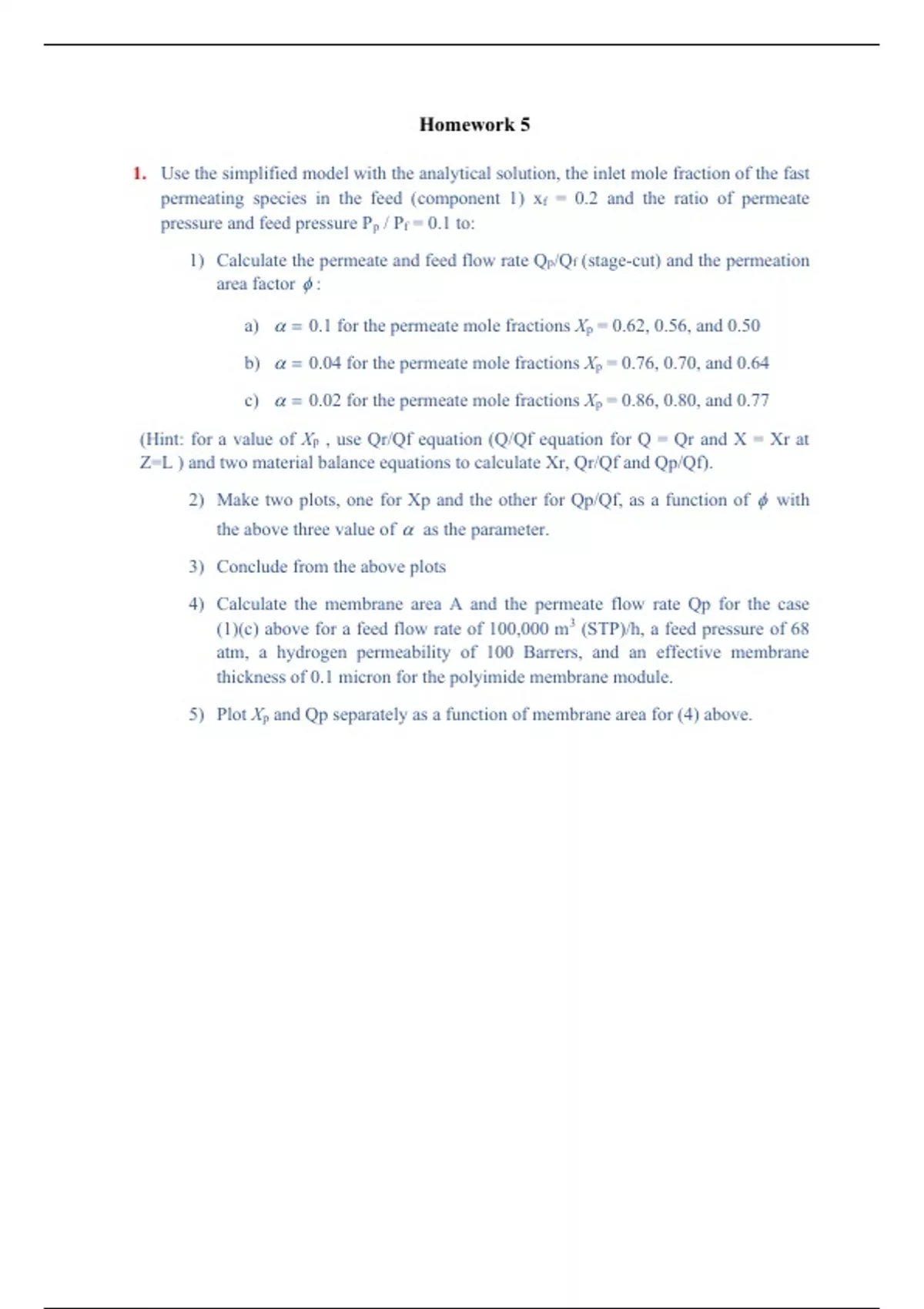 simplified model with the analytical solution, Calculate the membrane ...