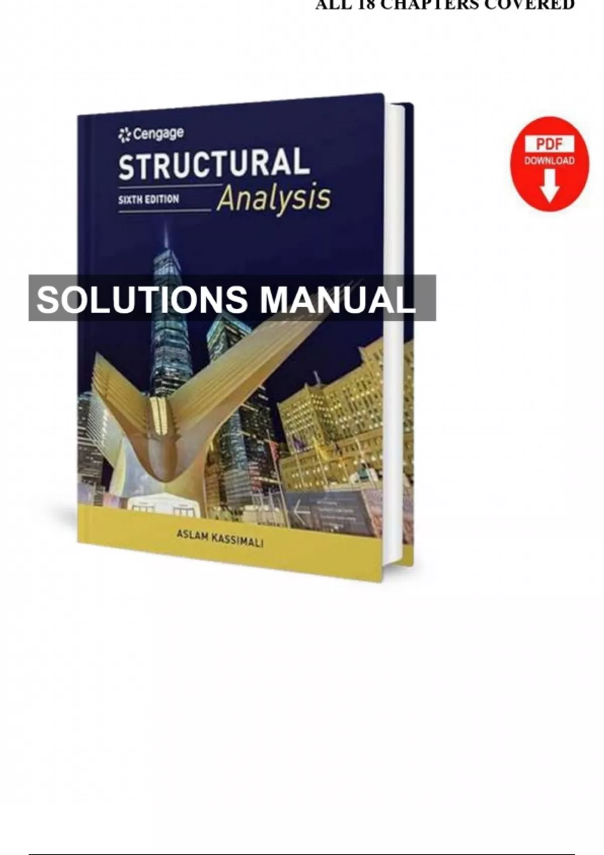 Instant Download PDF – Structural Analysis 6th Edition Kassimali – Complete Exercise Solutions ...
