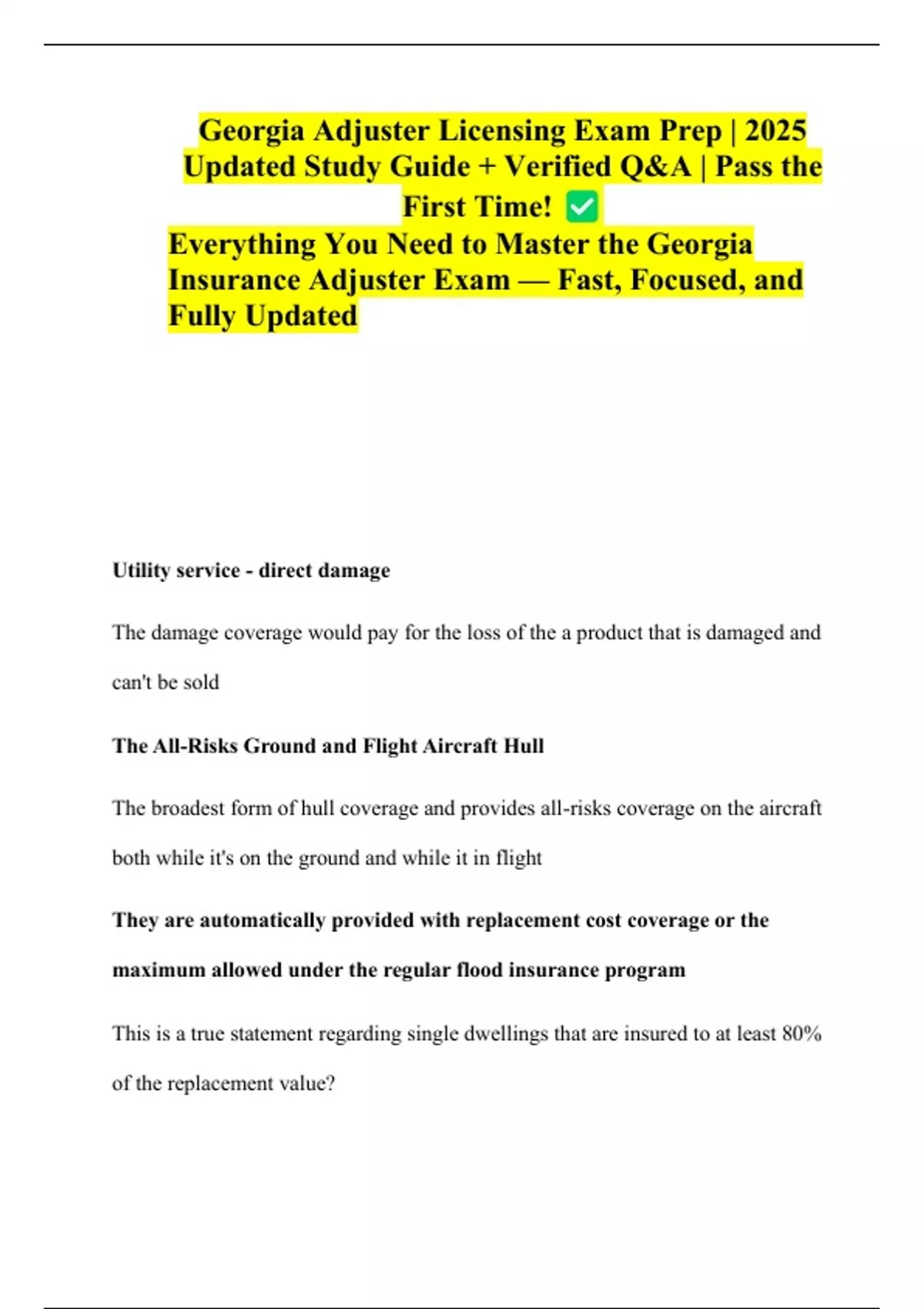 Georgia Adjuster Licensing Exam Prep | 2025 Updated Study Guide ...
