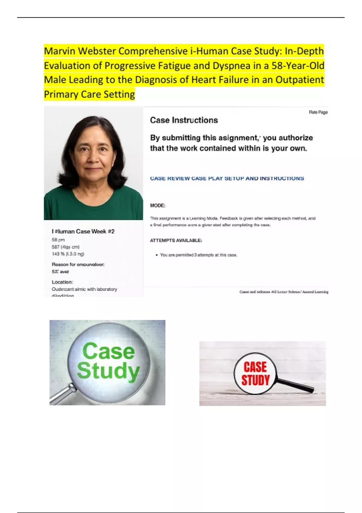 Marvin Webster Comprehensive i-Human Case Study: In-Depth Evaluation of ...