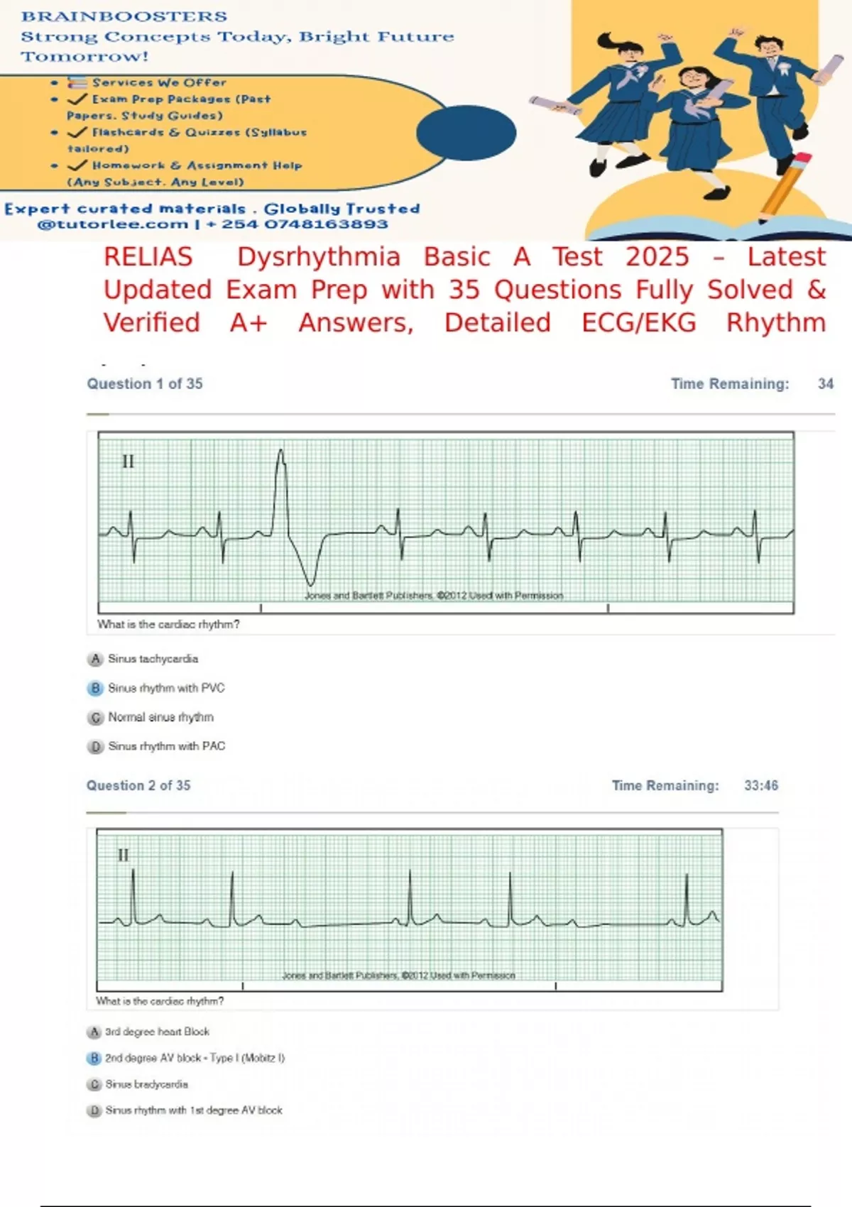 RELIAS | Dysrhythmia | Basic A | Test 2025 | Latest Updated Exam Prep ...