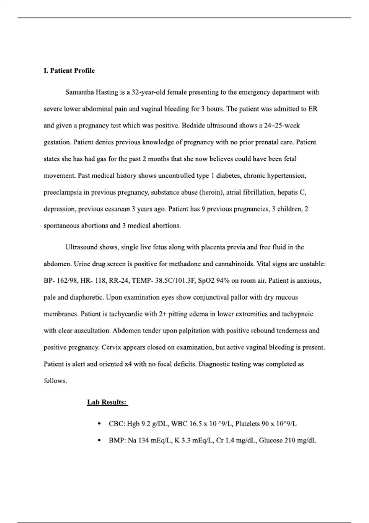 NUR 138 Pharmacology Case Study – Patient Assessment & Medication Plan ...