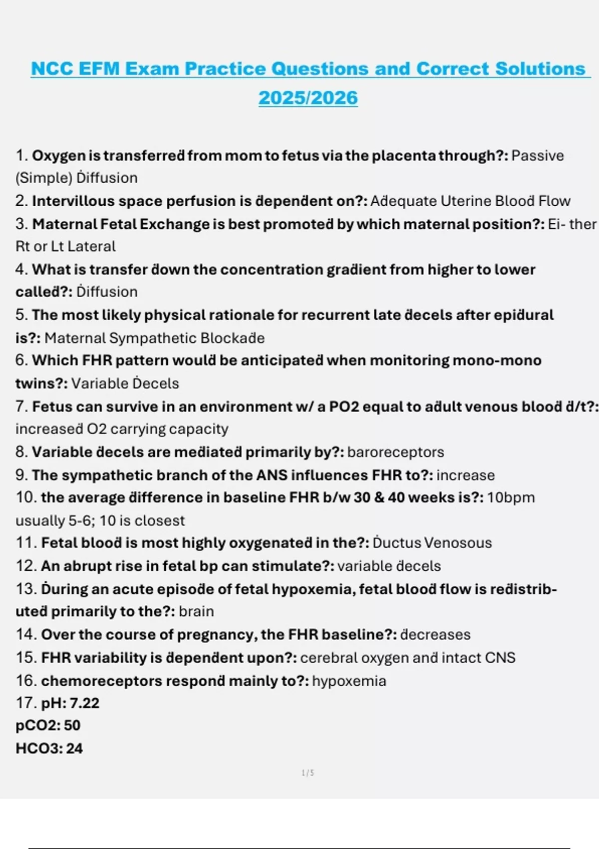 NCC EFM Exam Practice Questions and Correct Solutions – 2025/2026 - Ncc ...