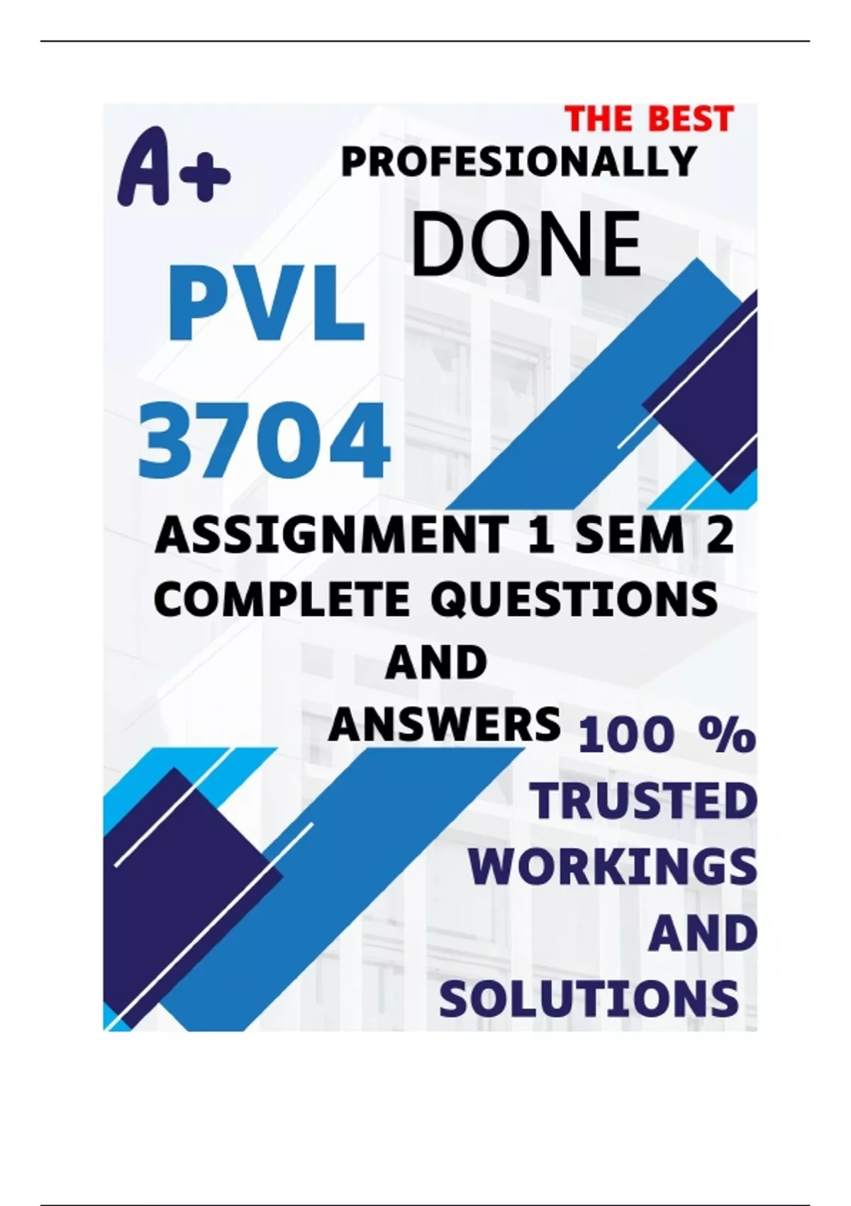 PVL3704 Assignment 1 (COMPLETE ANSWERS) Semester 2 2025 - DUE 21 August ...