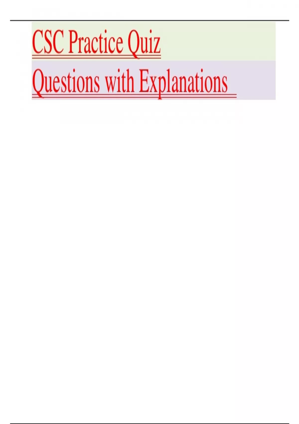 CSC Practice Quiz Questions with Explanations - Canadian Securities ...