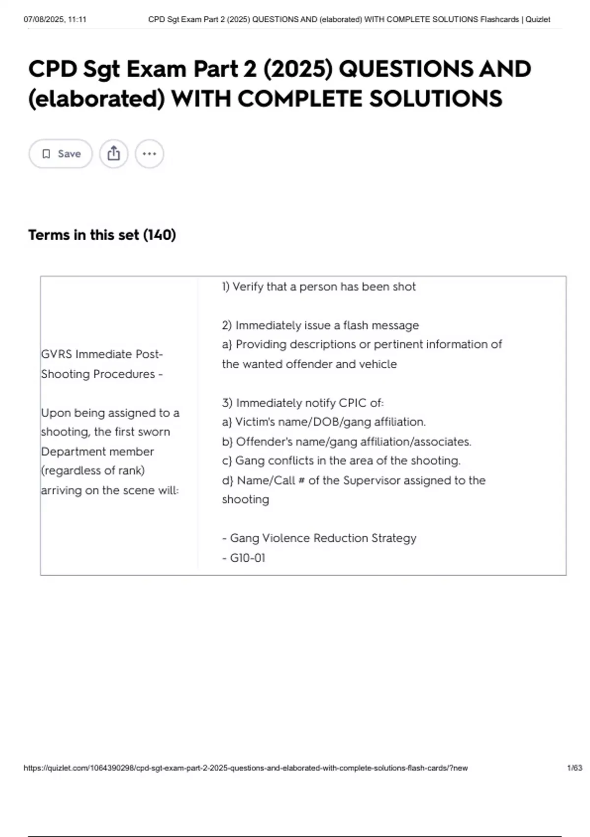 CPD Sgt Exam Part 2 (2025) QUESTIONS AND (elaborated) WITH COMPLETE ...