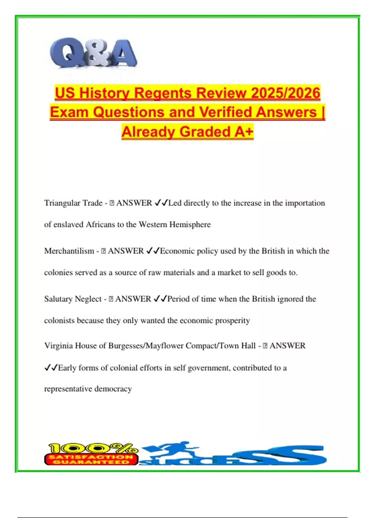 US History Regents Review 2025/2026 | 120+ Questions | Key Topics ...