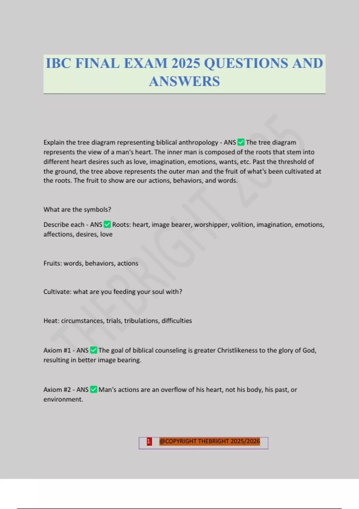 IBC FINAL EXAM 2025 QUESTIONS AND ANSWERS - IBC - Stuvia NL