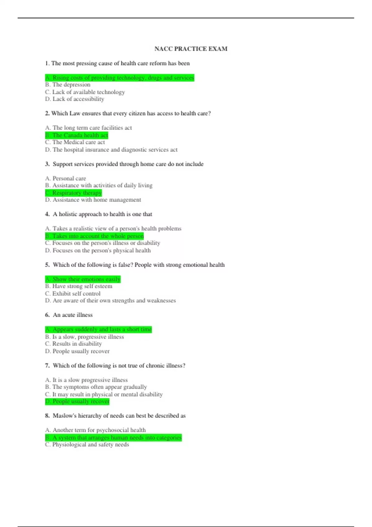 NACC PSW Practice Exam – 450+ Complete Questions with Correct Verified ...