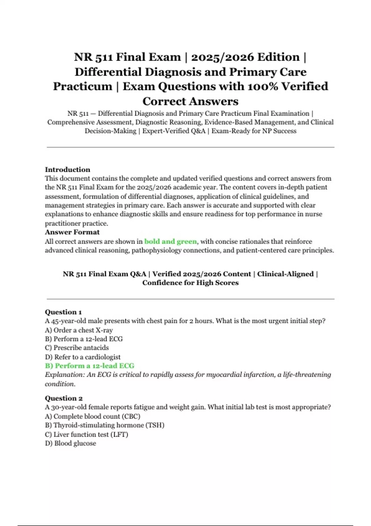 NR 511 Final Exam | 2025/2026 Edition | Verified Exam Questions with ...