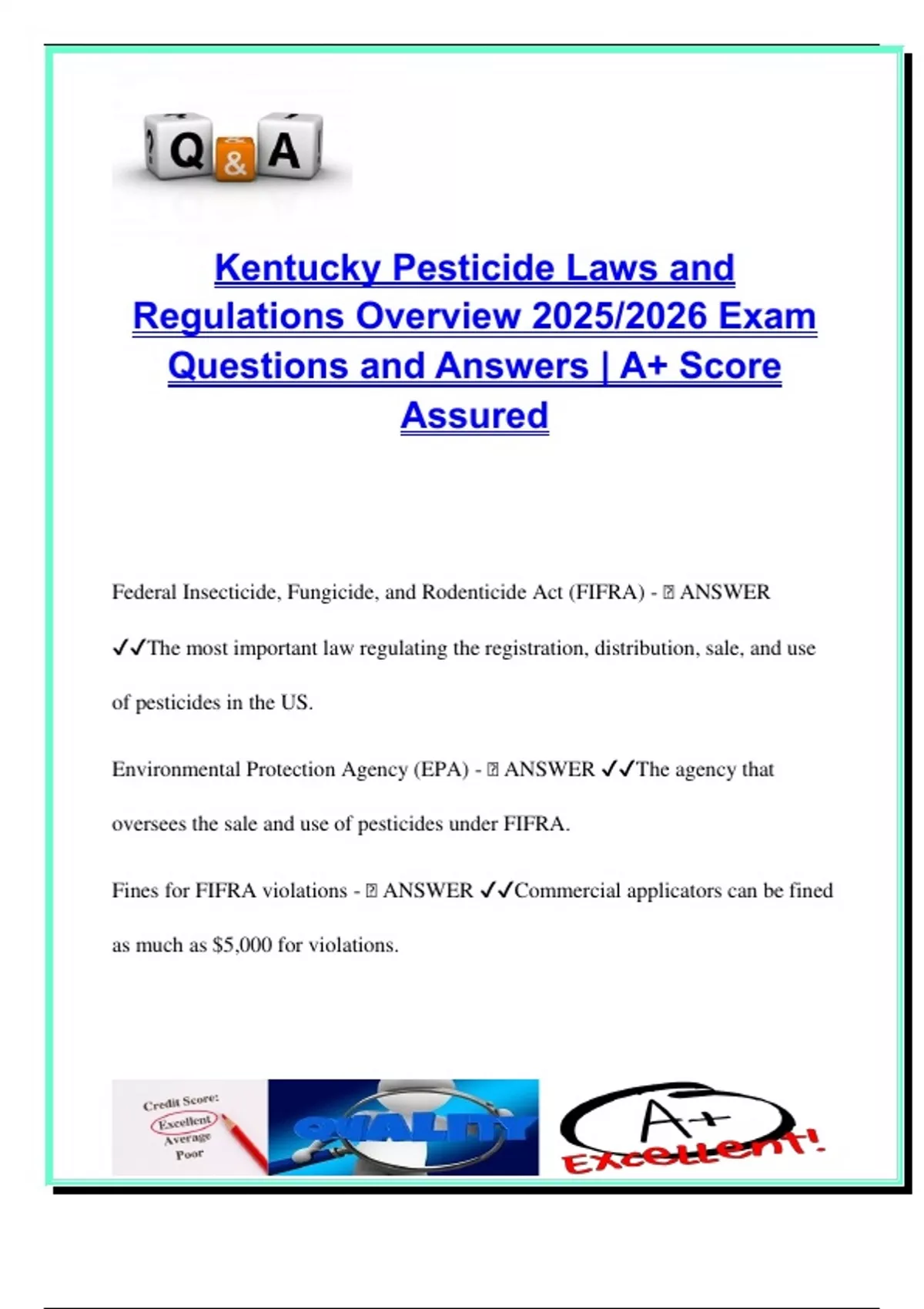 Kentucky Pesticide Laws & Regulations Overview 2025/2026 – 200 ...