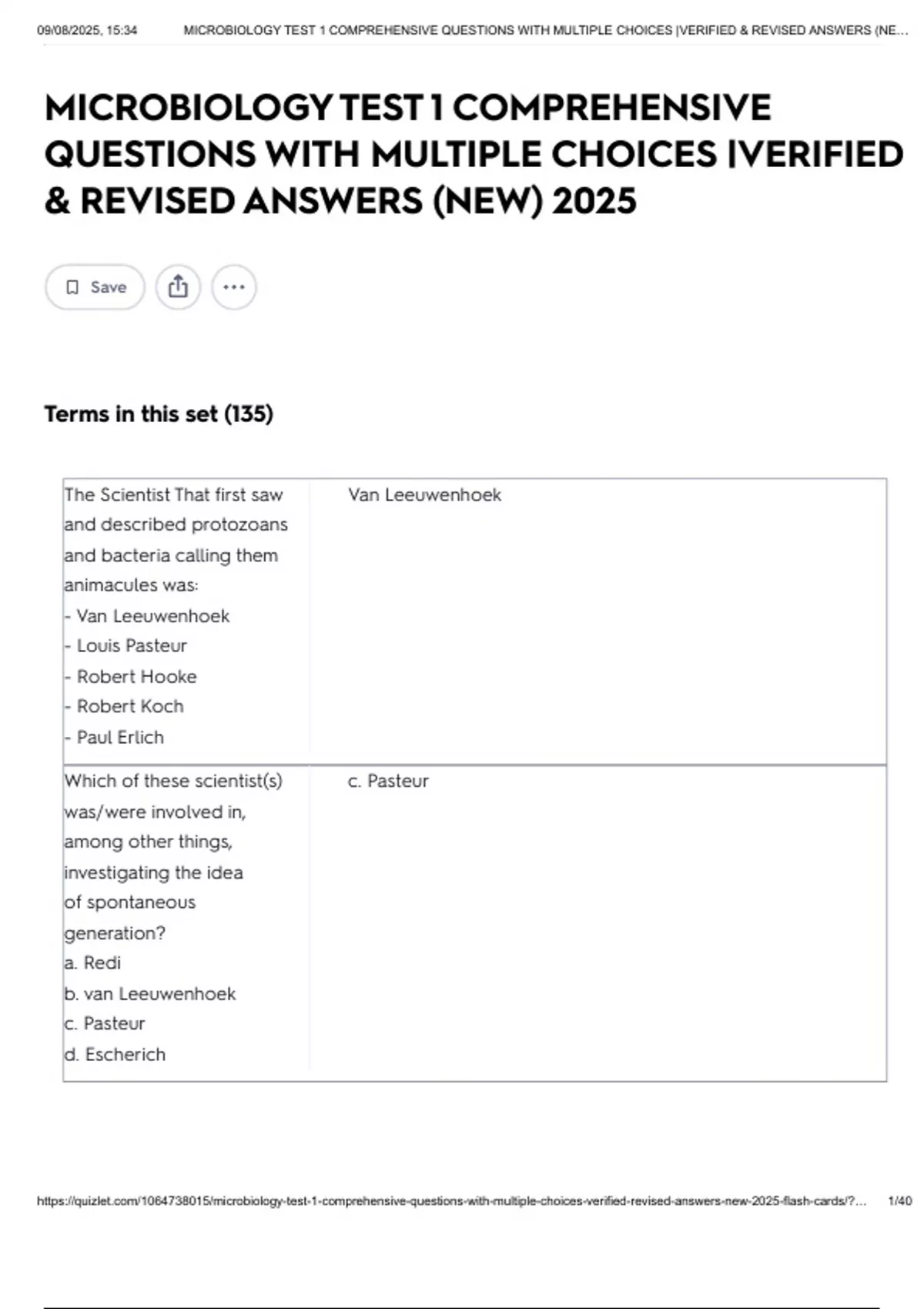 MICROBIOLOGY TEST 1 COMPREHENSIVE QUESTIONS WITH MULTIPLE CHOICES ...