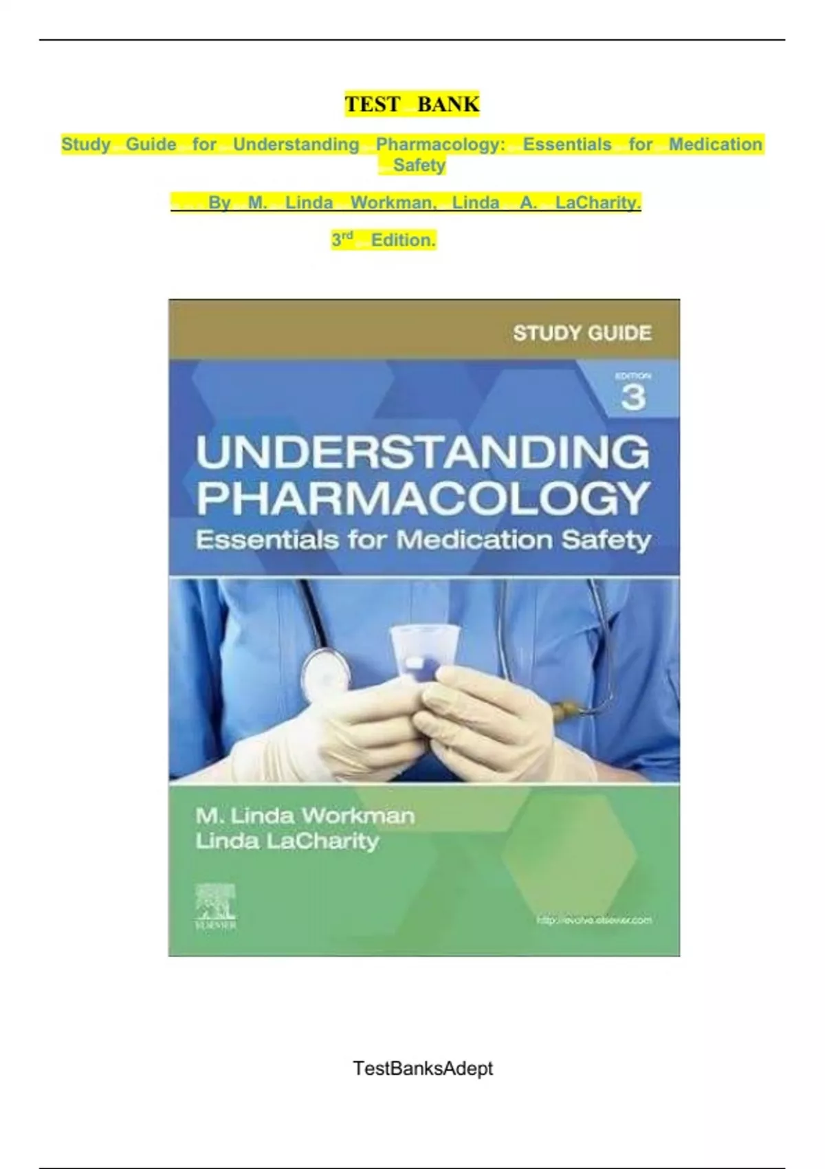 Test Bank For Understanding Pharmacology Essentials for Medication ...