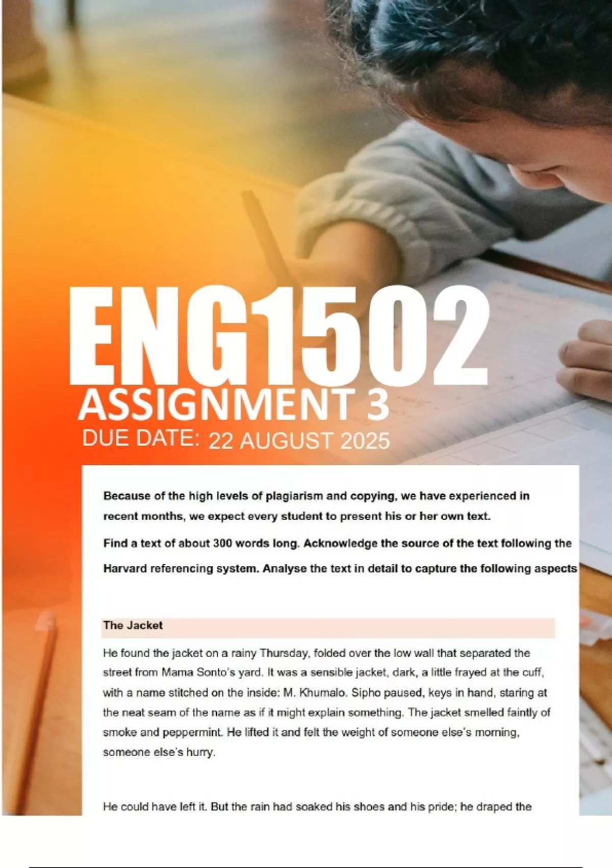 ENG1502 Assignment 3 2025 - Distinction Guaranteed _ UNISA - ENG1502 - Stuvia SA