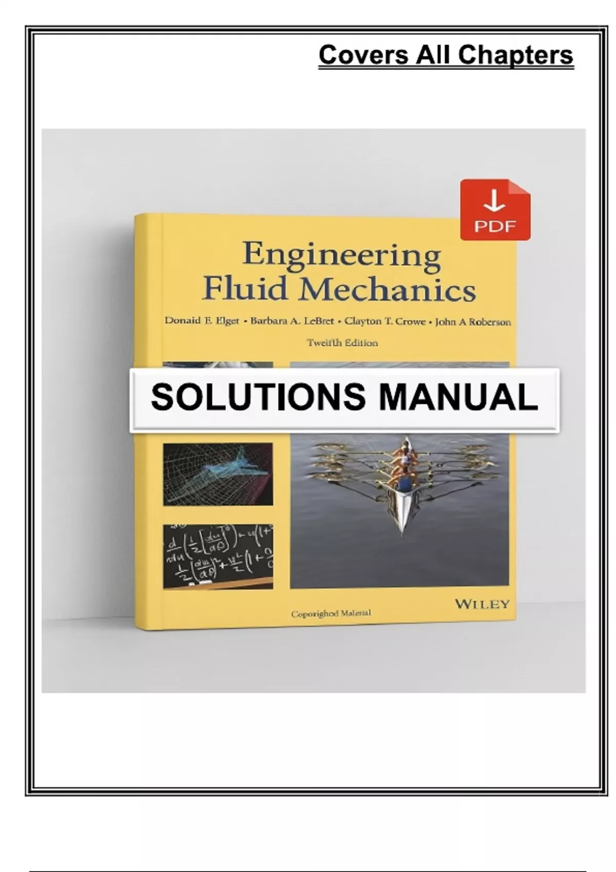 Solutions Manual – Engineering Fluid Mechanics, 12th Edition (2021) by Elger | Complete Worked ...
