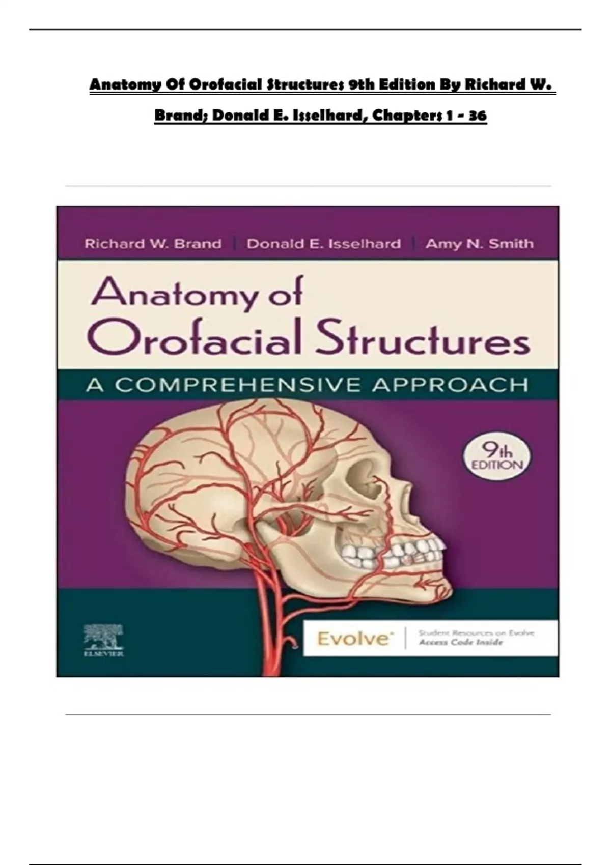 Anatomy of Orofacial Structures 9th Edition | Richard W. Brand & Donald ...