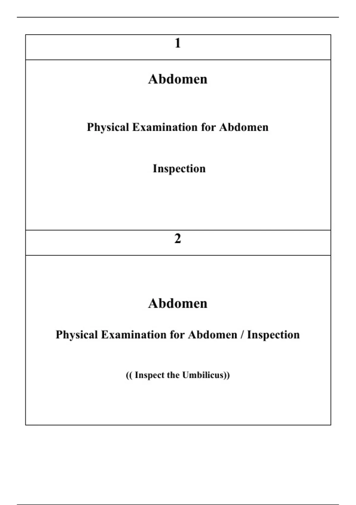 Abdomen Examination OSCE Cards | Step-by-Step Physical Assessment Guide ...