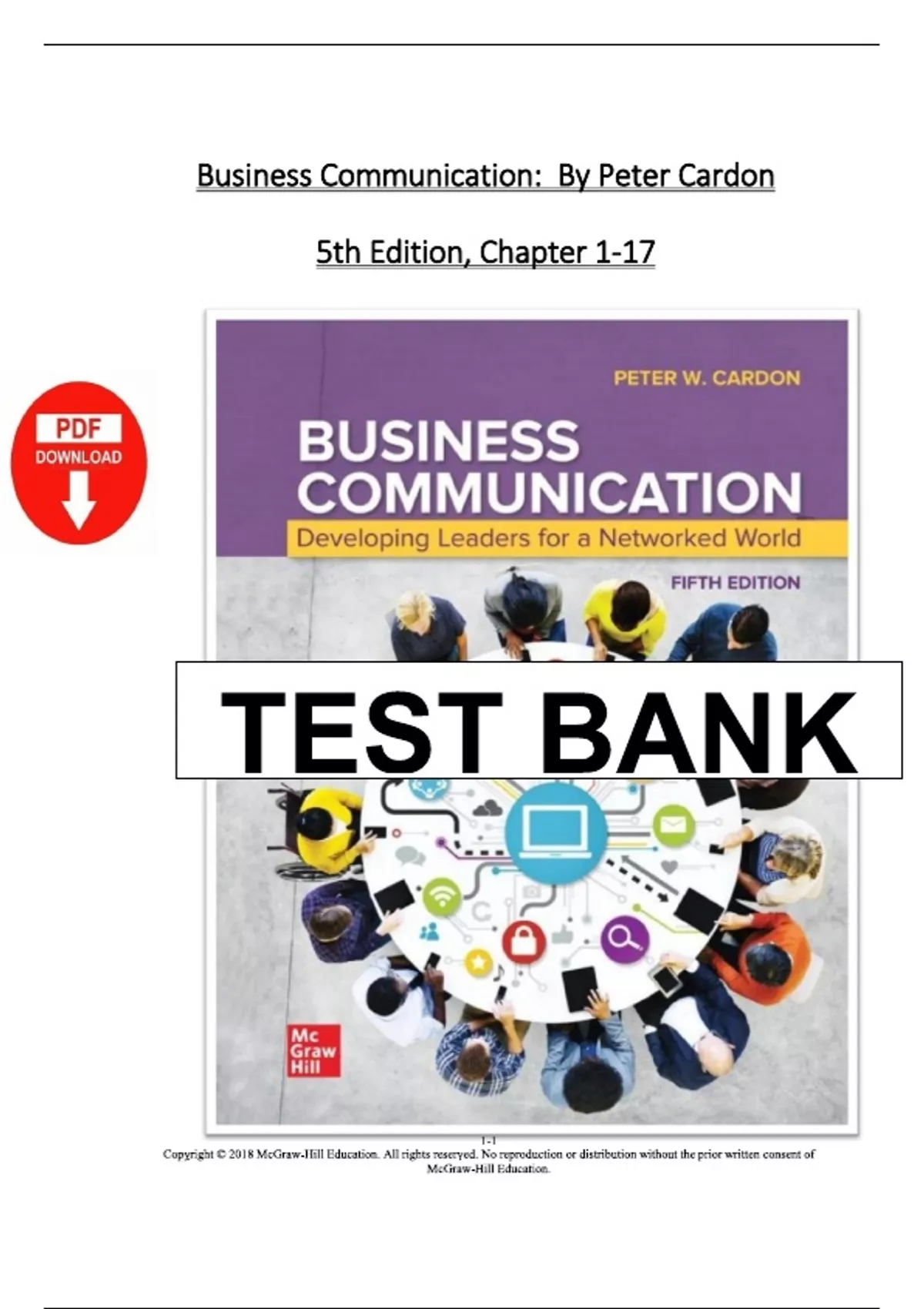 Test Bank – Business Communication: Developing Leaders for a Networked ...