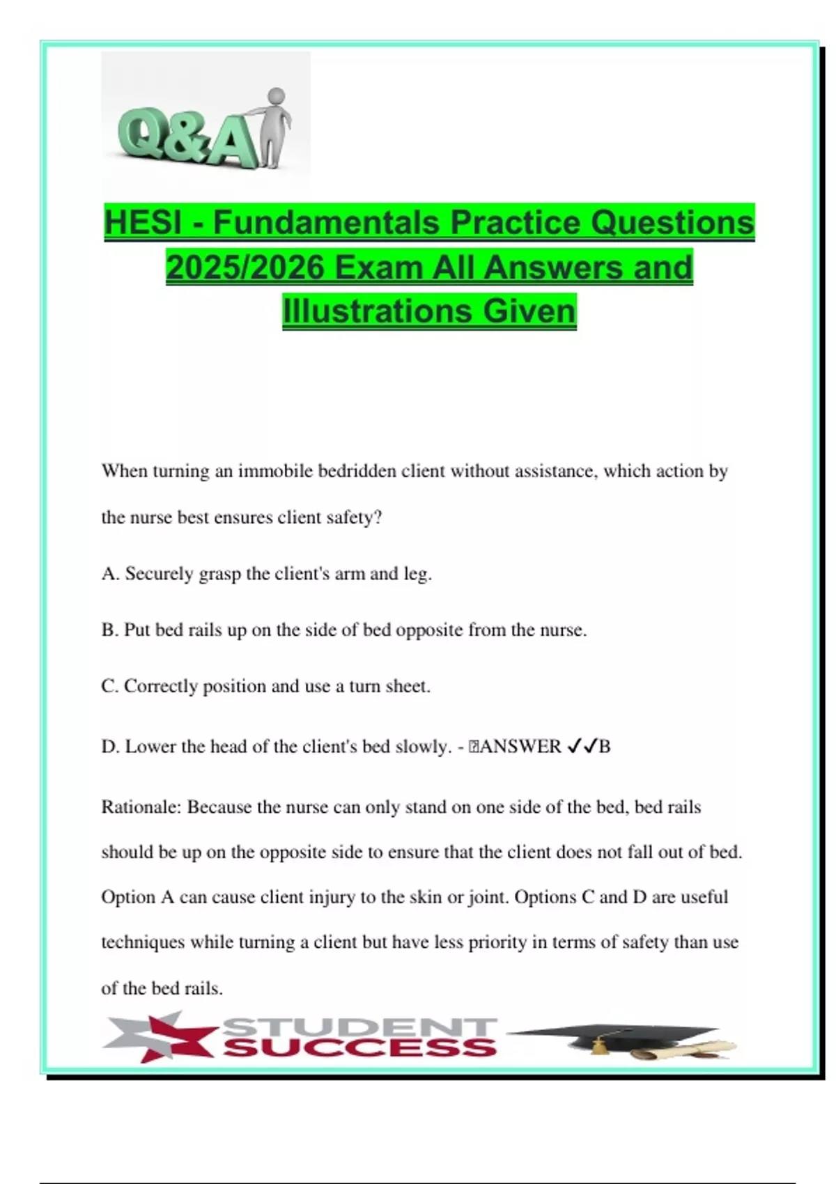 HESI Exam Prep 2025/2026 – 350+ Verified Questions & Correct Answers ...