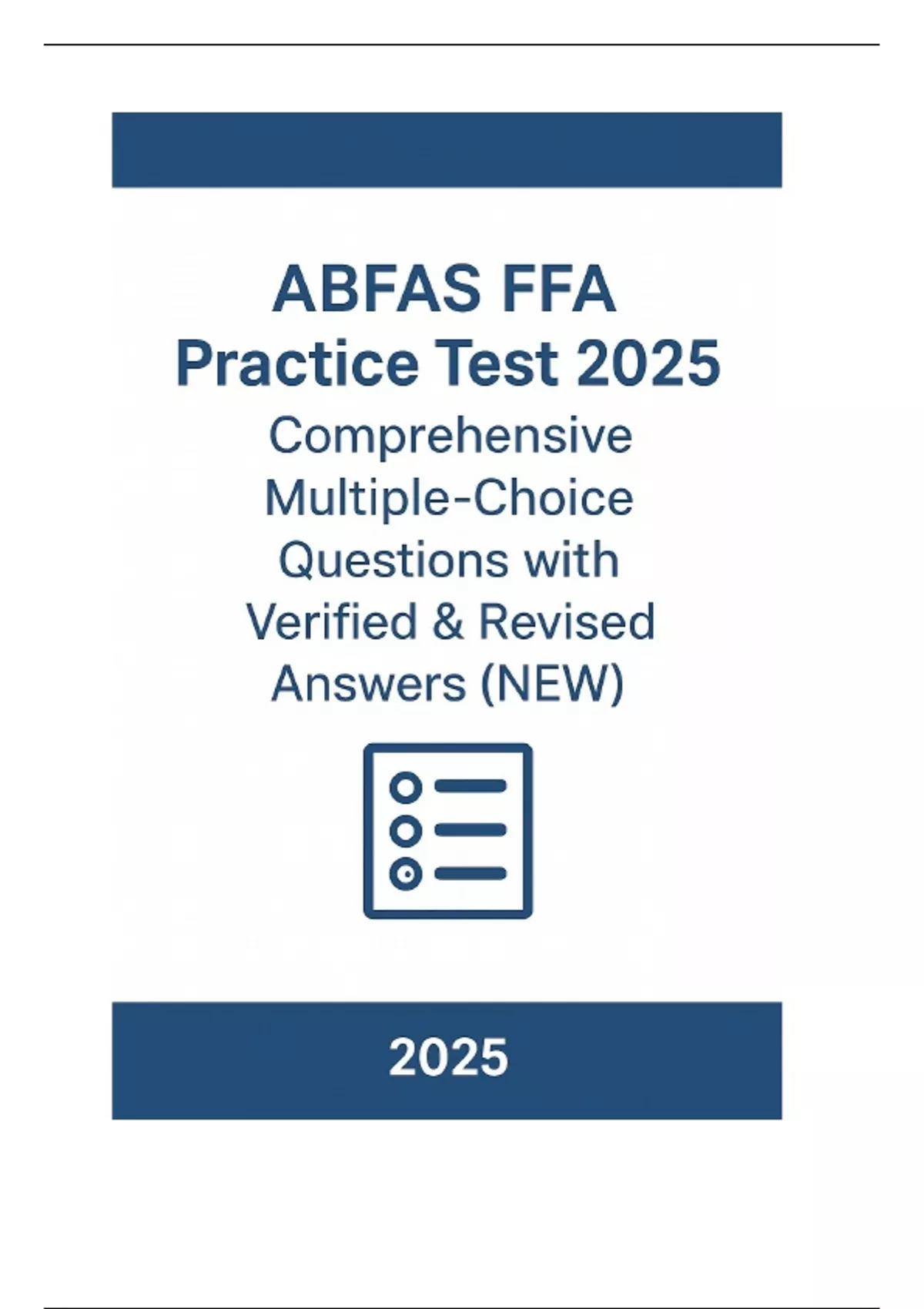 ABFAS FFA Practice Test 2025 – Comprehensive Multiple-Choice Questions ...