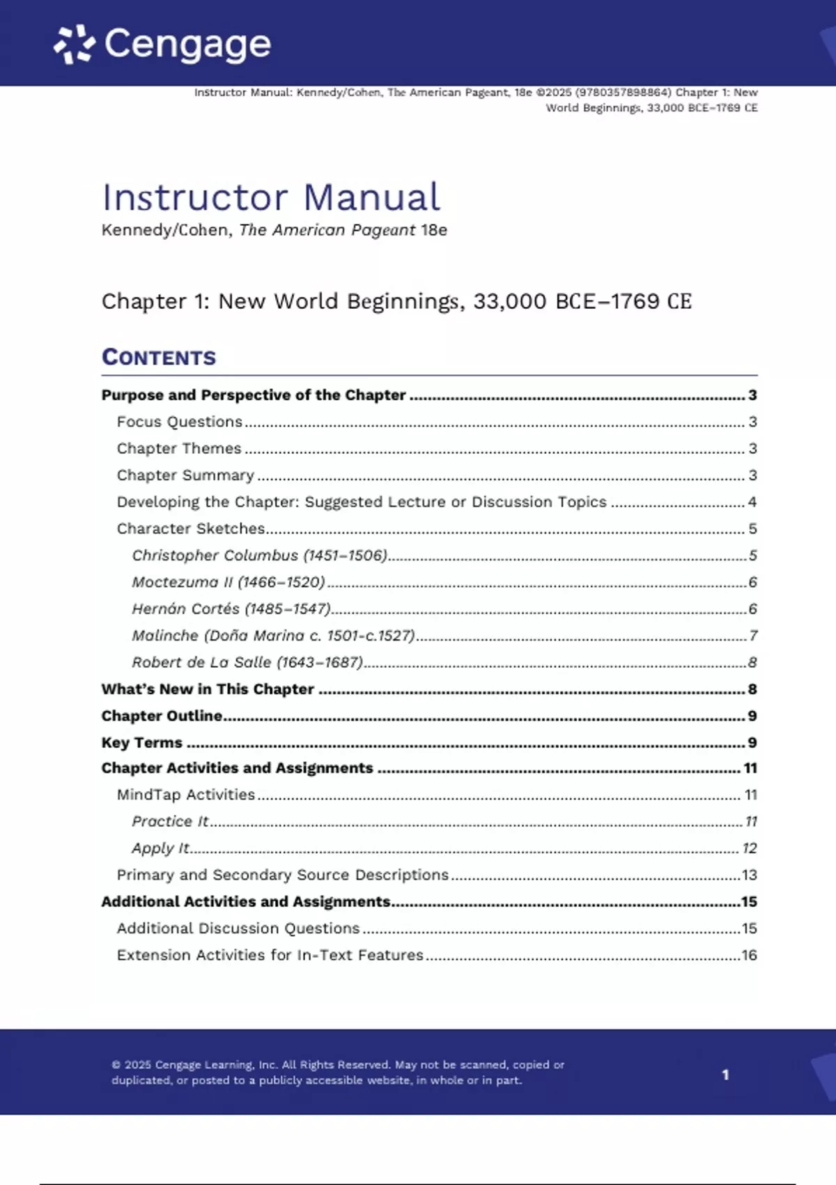Summary solutions manual, summaries: The American Pageant ,Kennedy ...