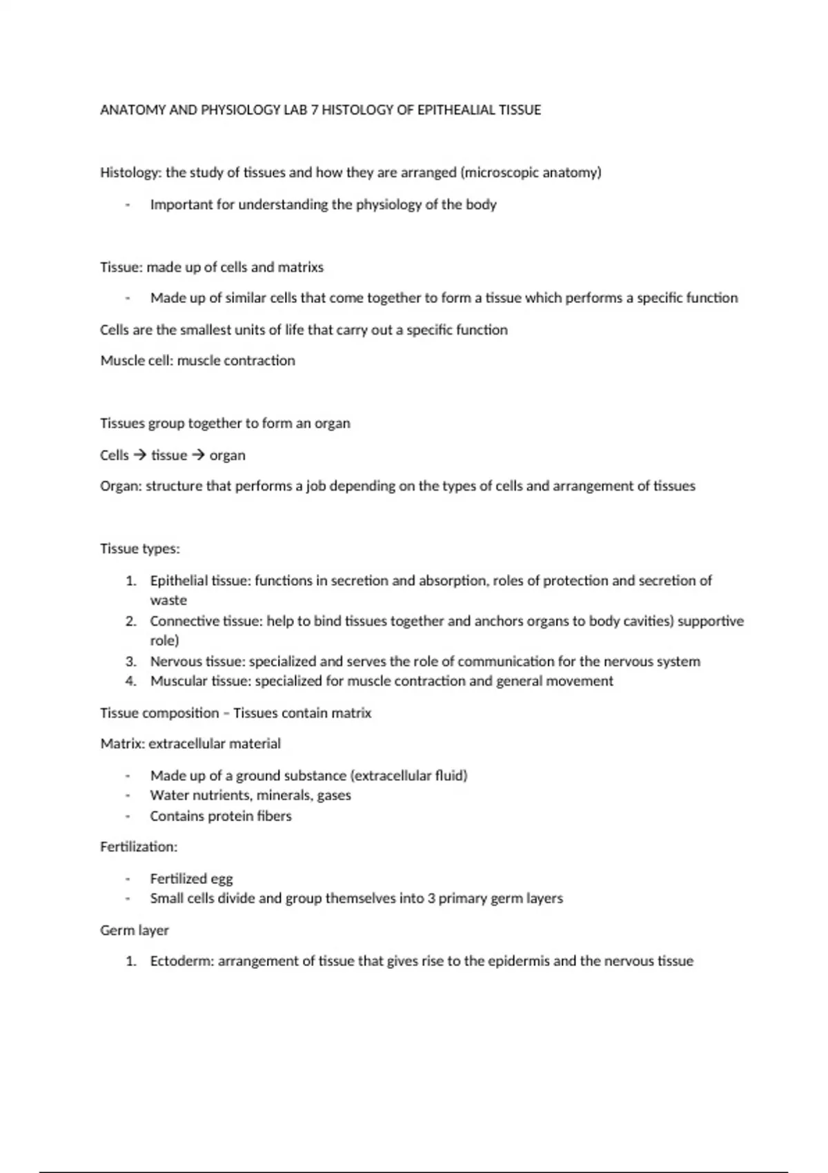 Anatomy & Physiology Lab 7: Histology of Epithelial Tissue | Complete ...