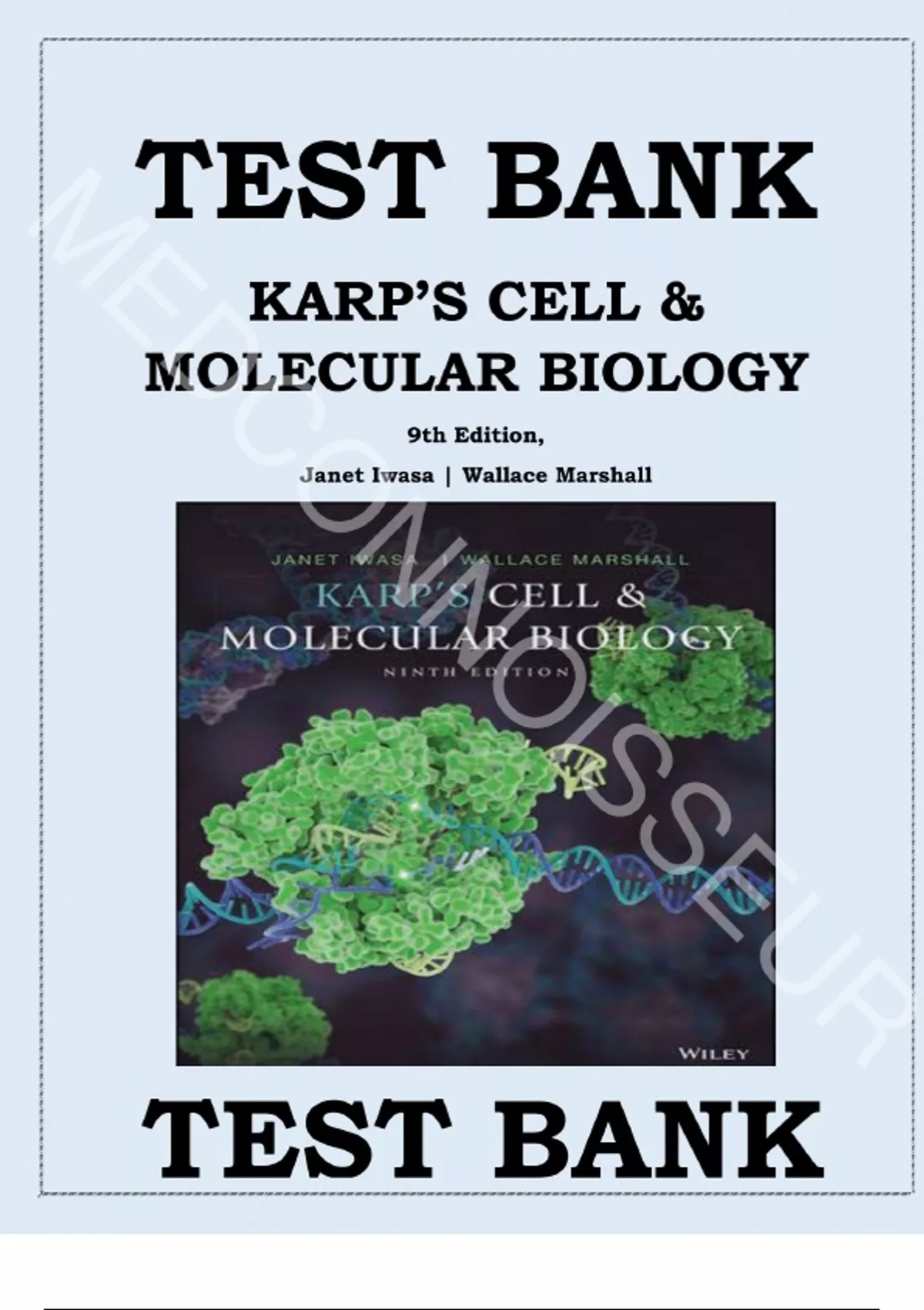 Test Bank For Karp’s Cell and Molecular Biology, 9th Edition By Gerald ...