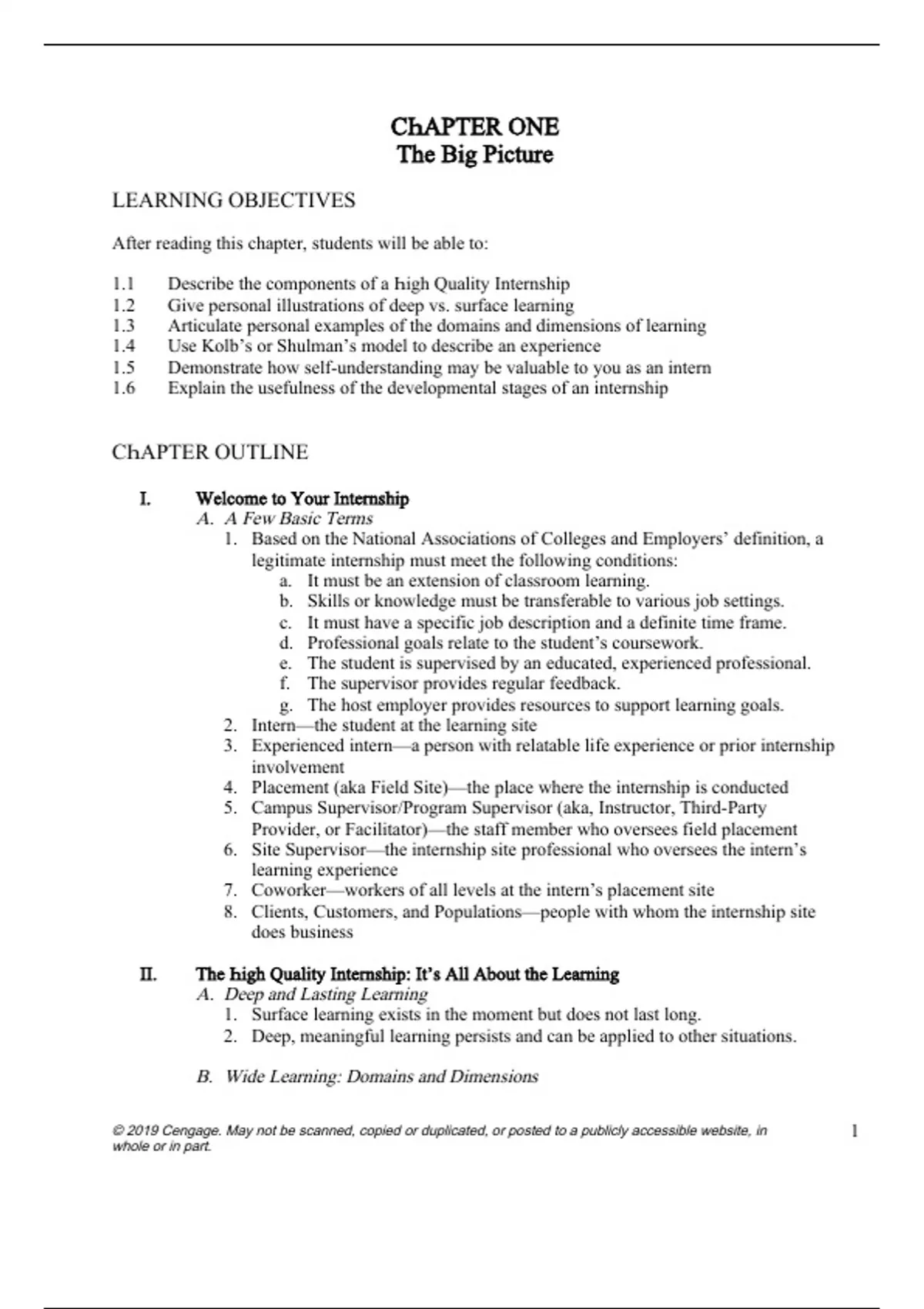 Summary solutions manual, summaries: The Successful Internship ...