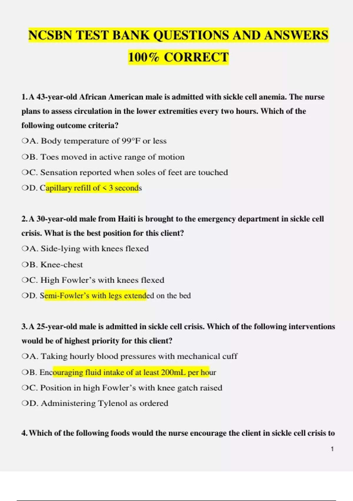 NCSBN Test Bank – 100% Verified Questions & Answers 2026 - Ncsbn ...