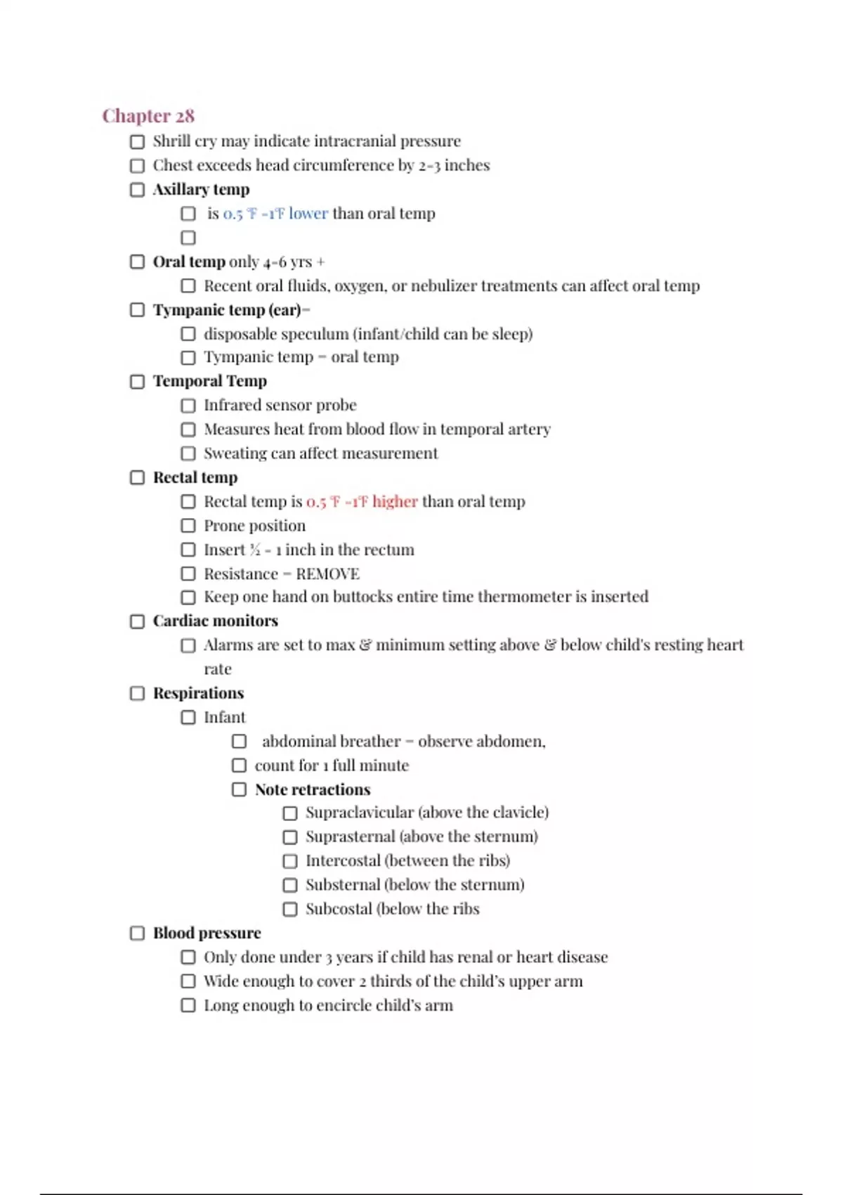 Pediatric Exam 1 Study Guide and Practice Questions – Comprehensive ...