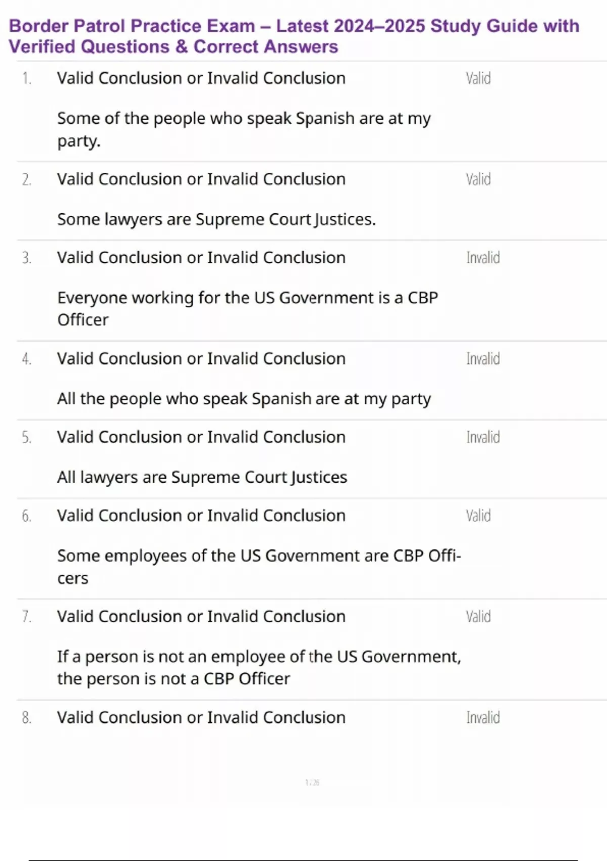 Border Patrol Practice Exam – Latest 2024–2025 Study Guide with ...