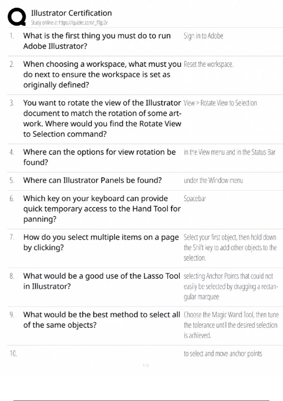 Adobe Illustrator Certification / 2024 Exam Guide / ACA & ACE Prep ...
