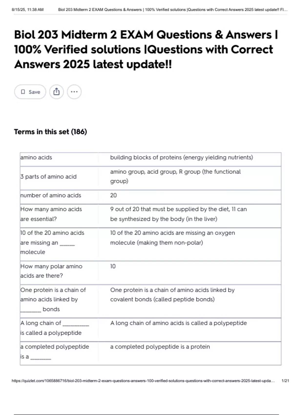 Biol 203 Midterm 2 EXAM Questions & Answers | 100% Verified solutions ...