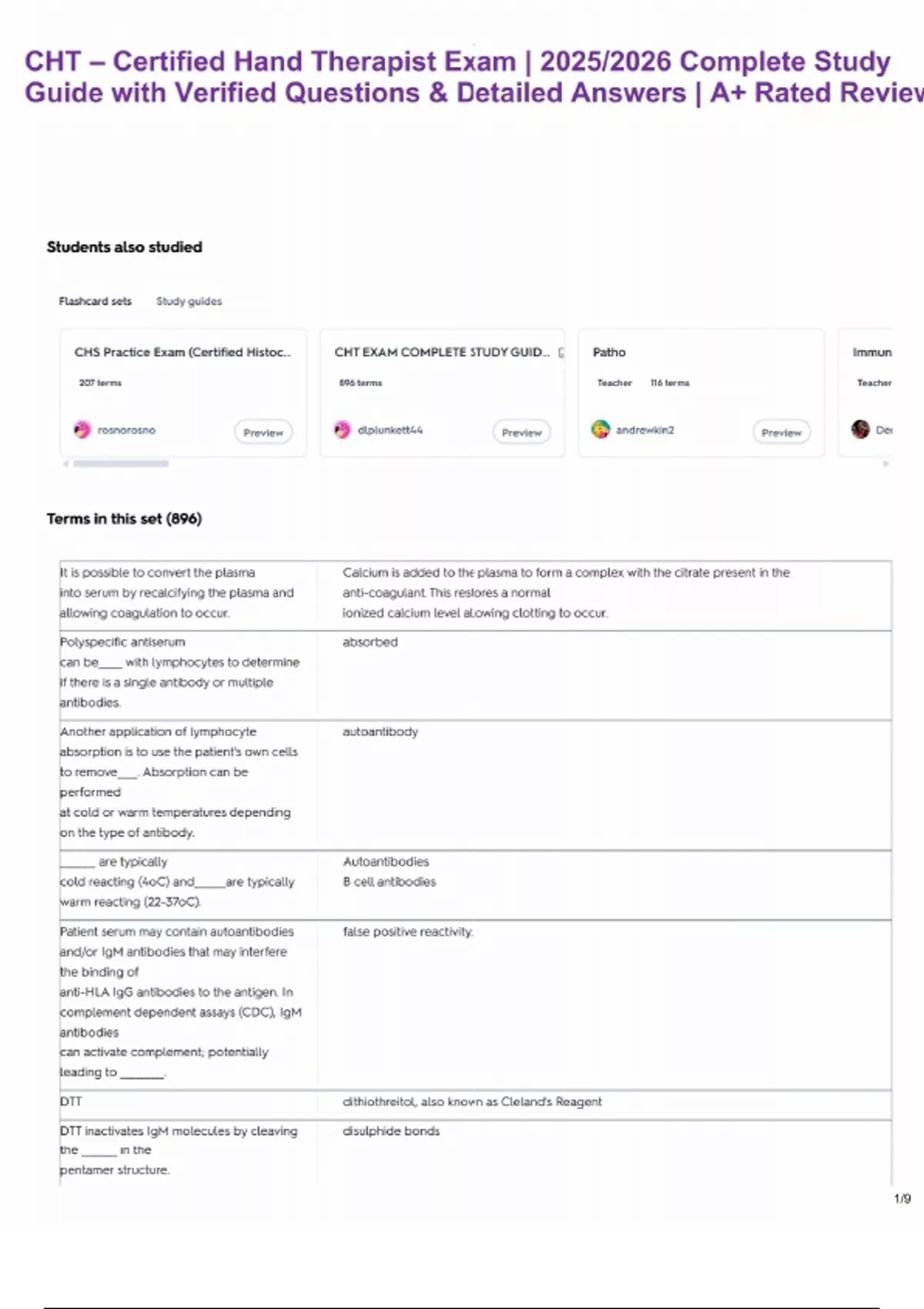 CHT – Certified Hand Therapist Exam | 2025/2026 Complete Study Guide ...
