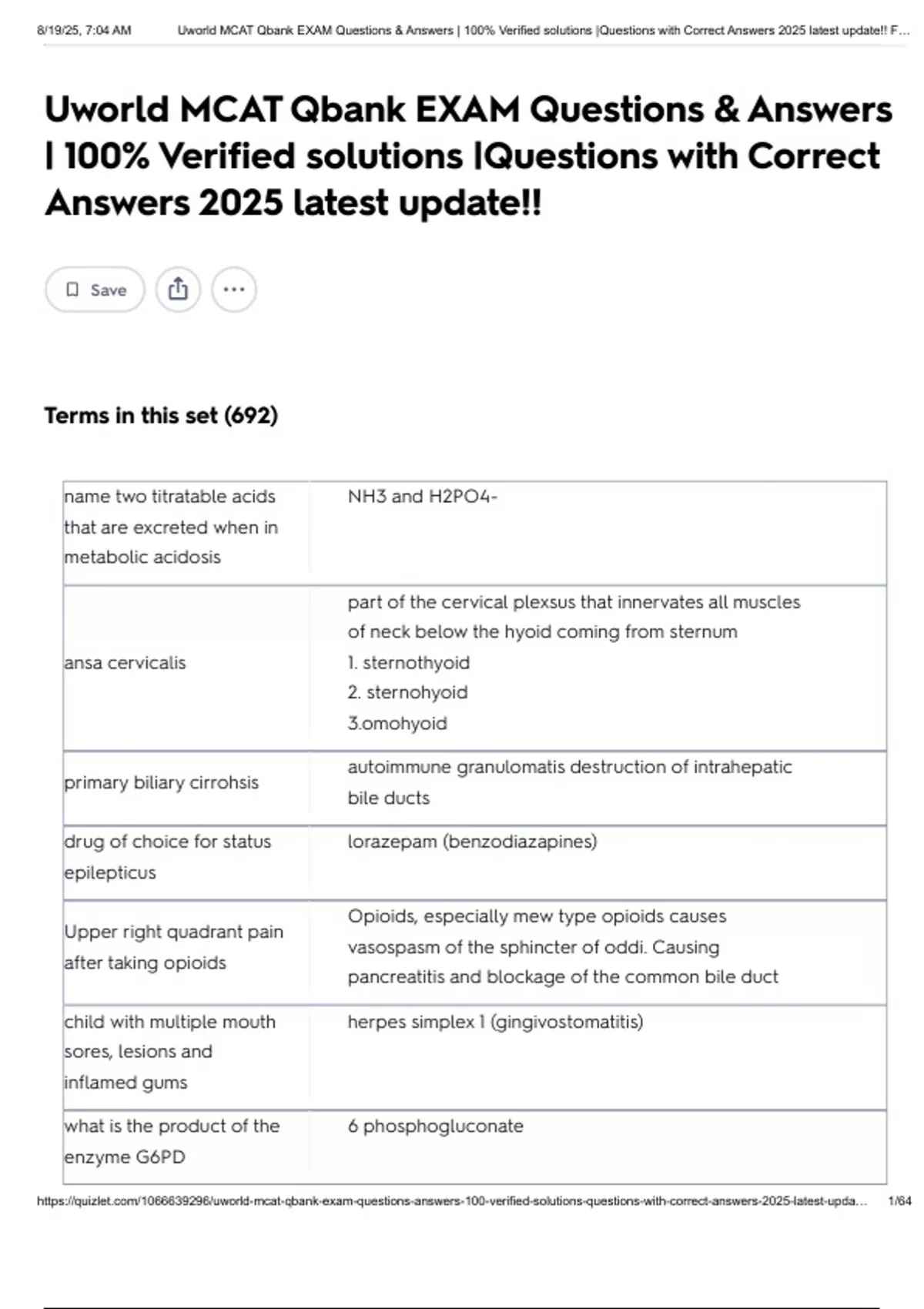 Uworld MCAT Qbank EXAM Questions & Answers | 100% Verified solutions ...