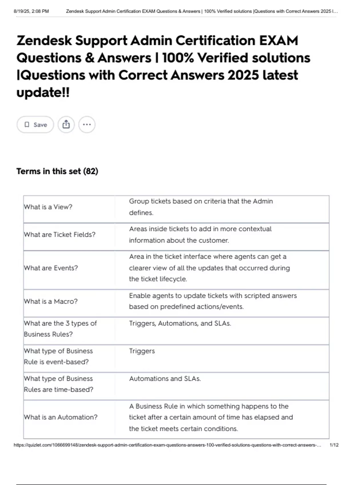 Zendesk Support Admin Certification EXAM Questions & Answers | 100% ...
