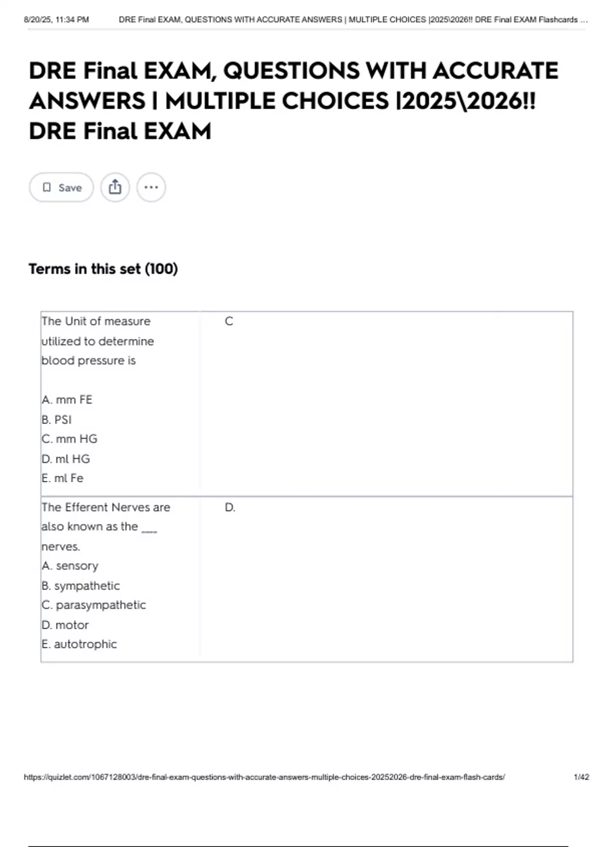 DRE Final EXAM, QUESTIONS WITH ACCURATE ANSWERS | MULTIPLE CHOICES ...