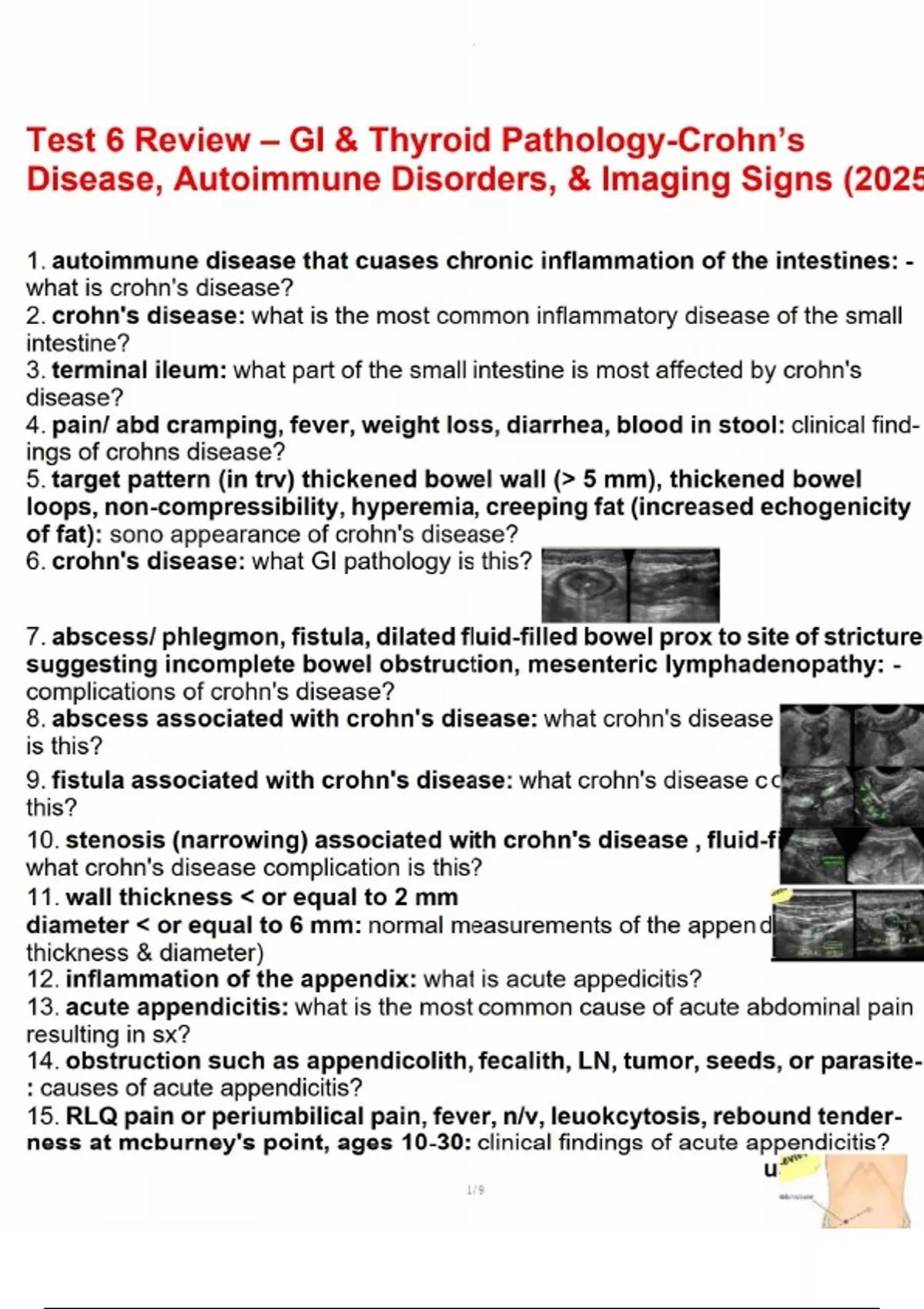 Test 6 Review – GI & Thyroid Pathology-Crohn’s Disease, Autoimmune ...