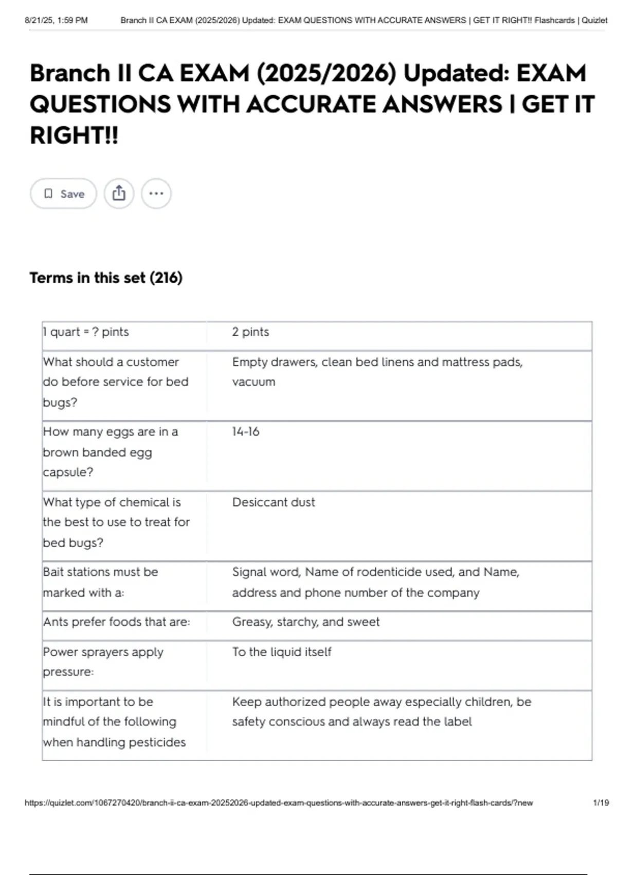 Branch II CA EXAM (2025/2026) Updated: EXAM QUESTIONS WITH ACCURATE ...