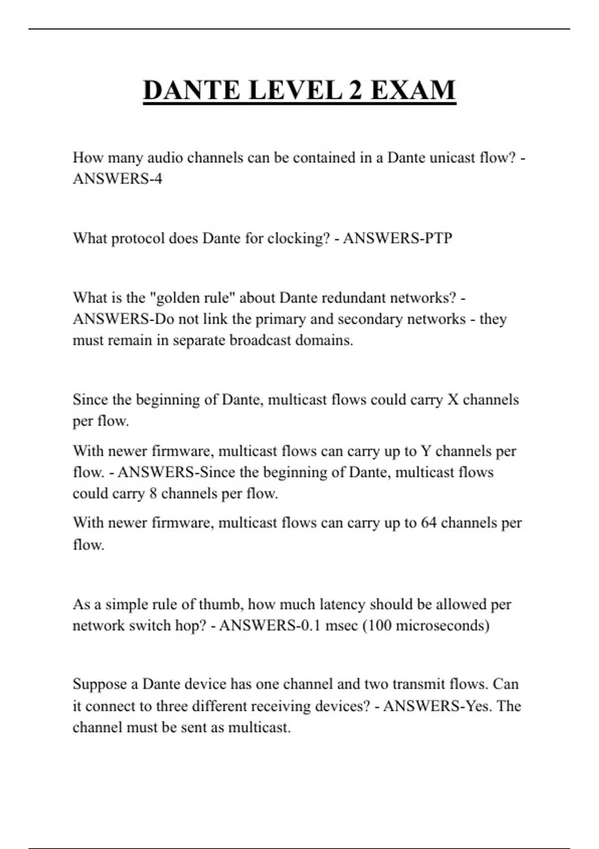 DANTE LEVEL 2 EXAM QUESTIONS AND ANSWERS 2025 - DANTE LEVEL 2 - Stuvia US