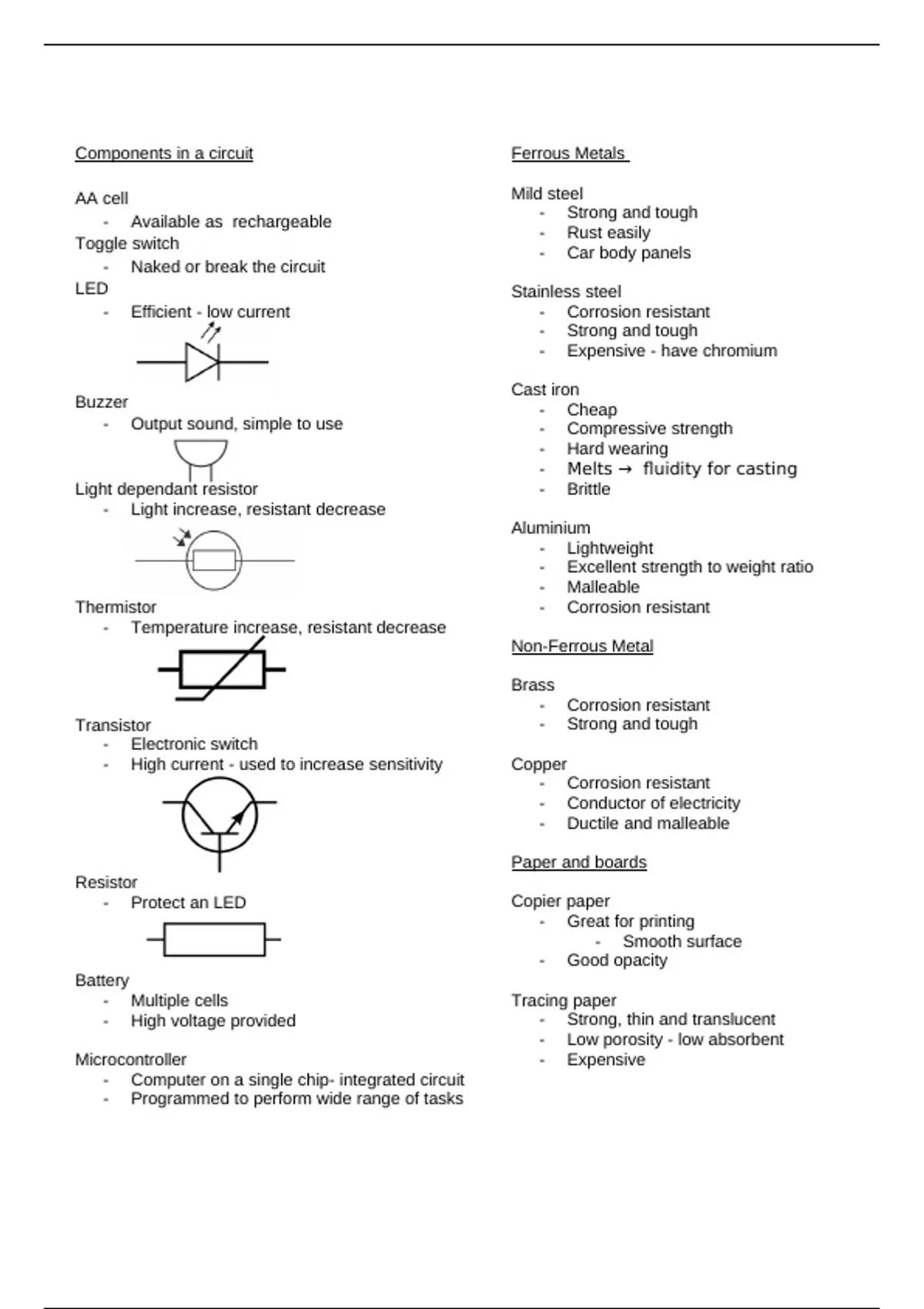 Summary Design and technology, edexcel, gcse short notes - Design and ...
