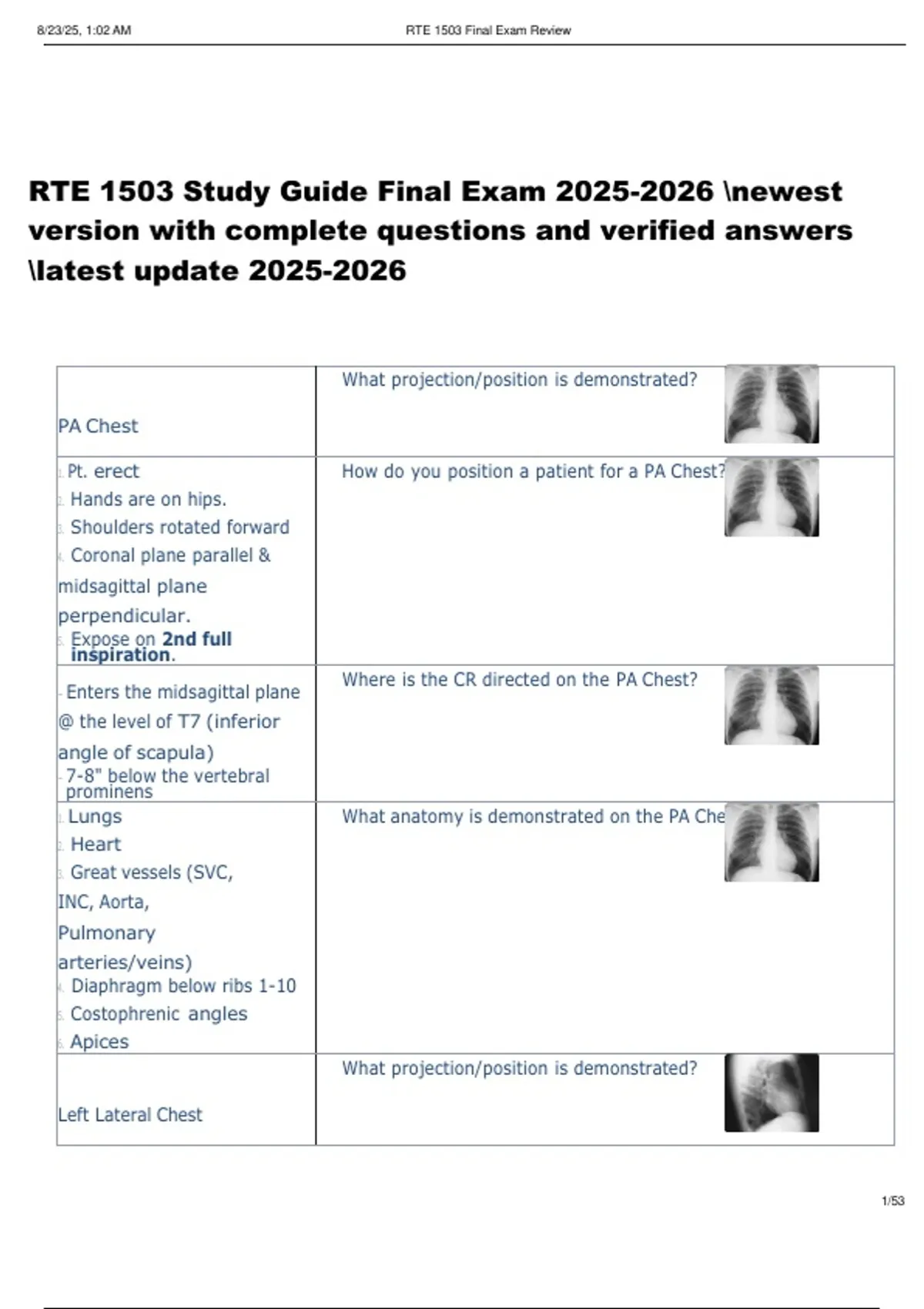 RTE 1503 Study Guide Final Exam newest version with complete questions ...