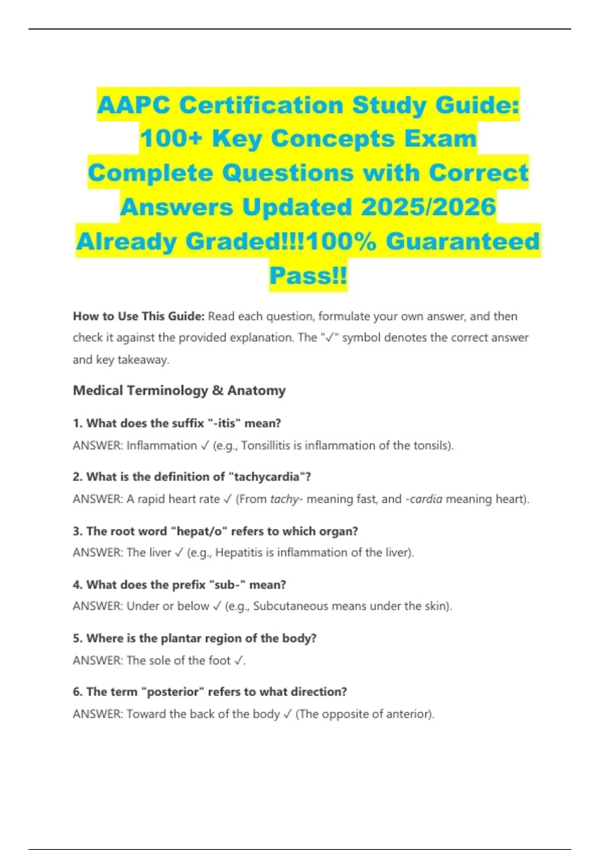 AAPC Certification Study Guide: 100+ Key Concepts Exam Complete ...